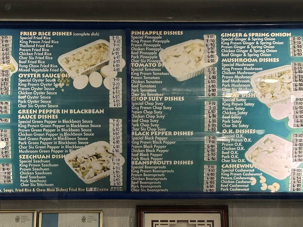 Menu at China Xpress restaurant, Bury