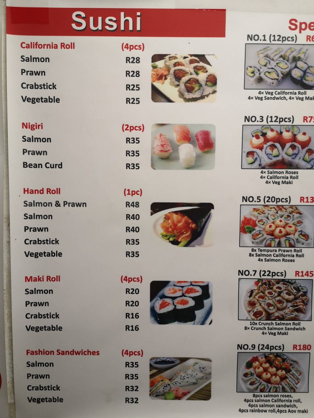 Menu at Chinese Fu Long restaurant, Stellenbosch, 28 Cluver Rd