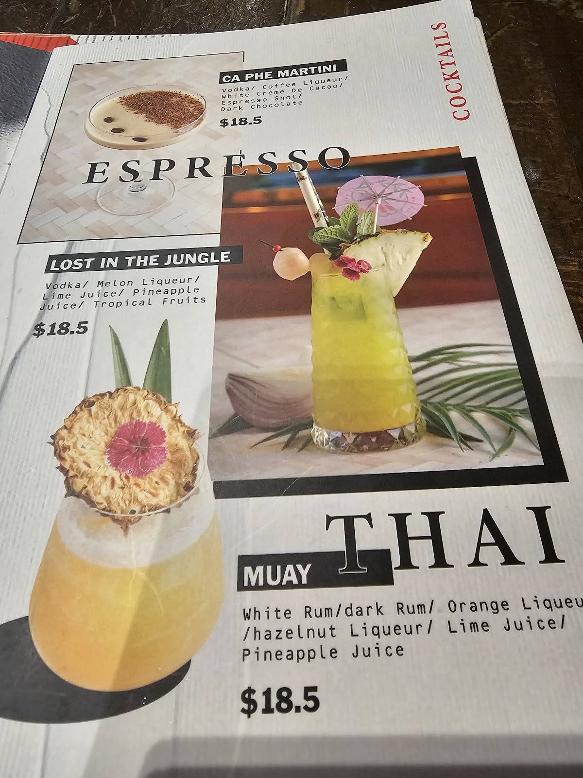 Menu at Chong Co Thai Toowoomba restaurant, Newtown