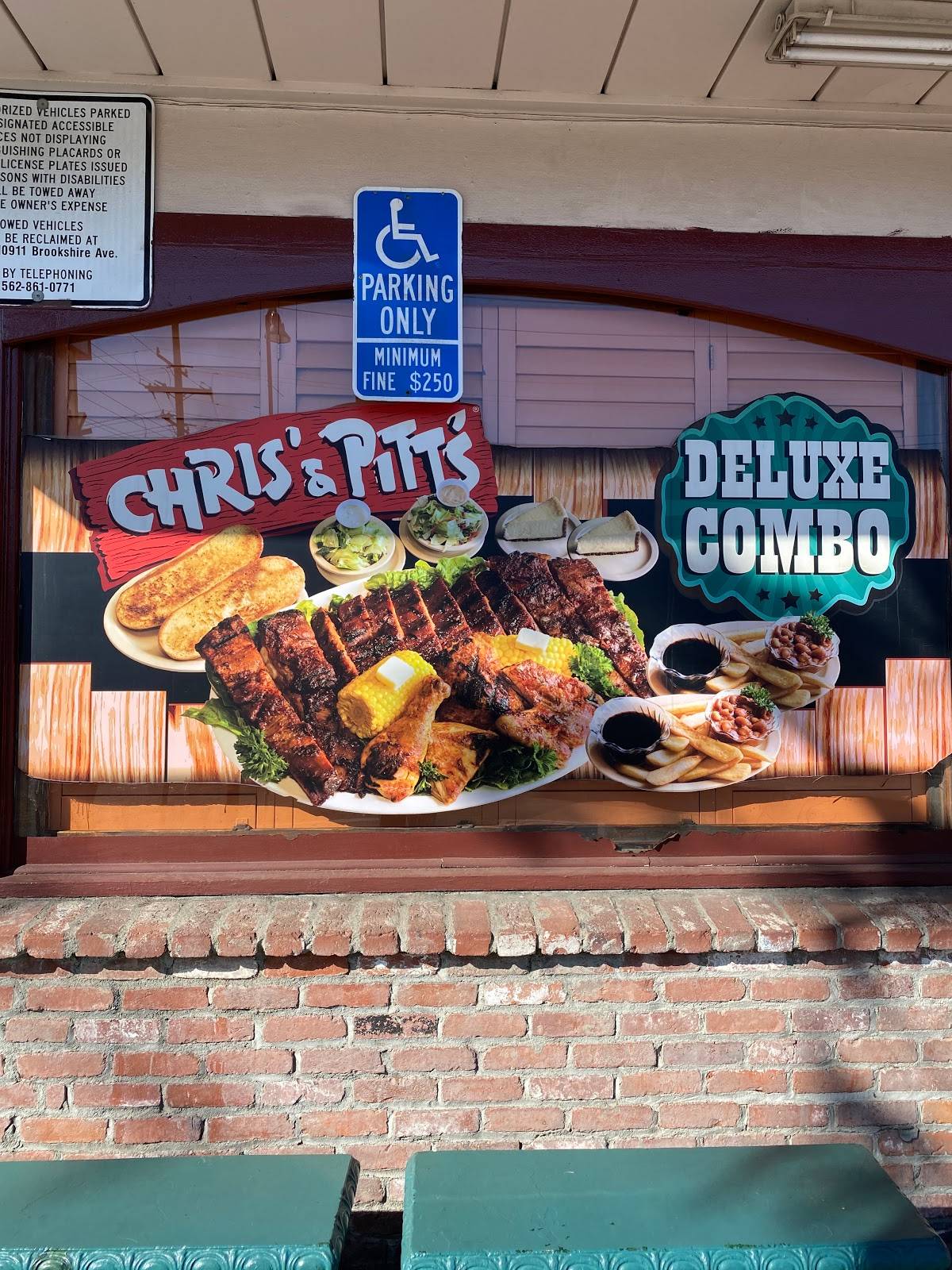 Menu at Chris & Pitts BBQ Restaurant, Downey