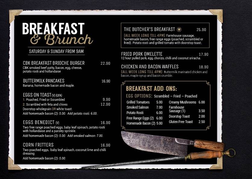 Menu at CBK Craft Bar & Kitchen Ferrymead, Christchurch