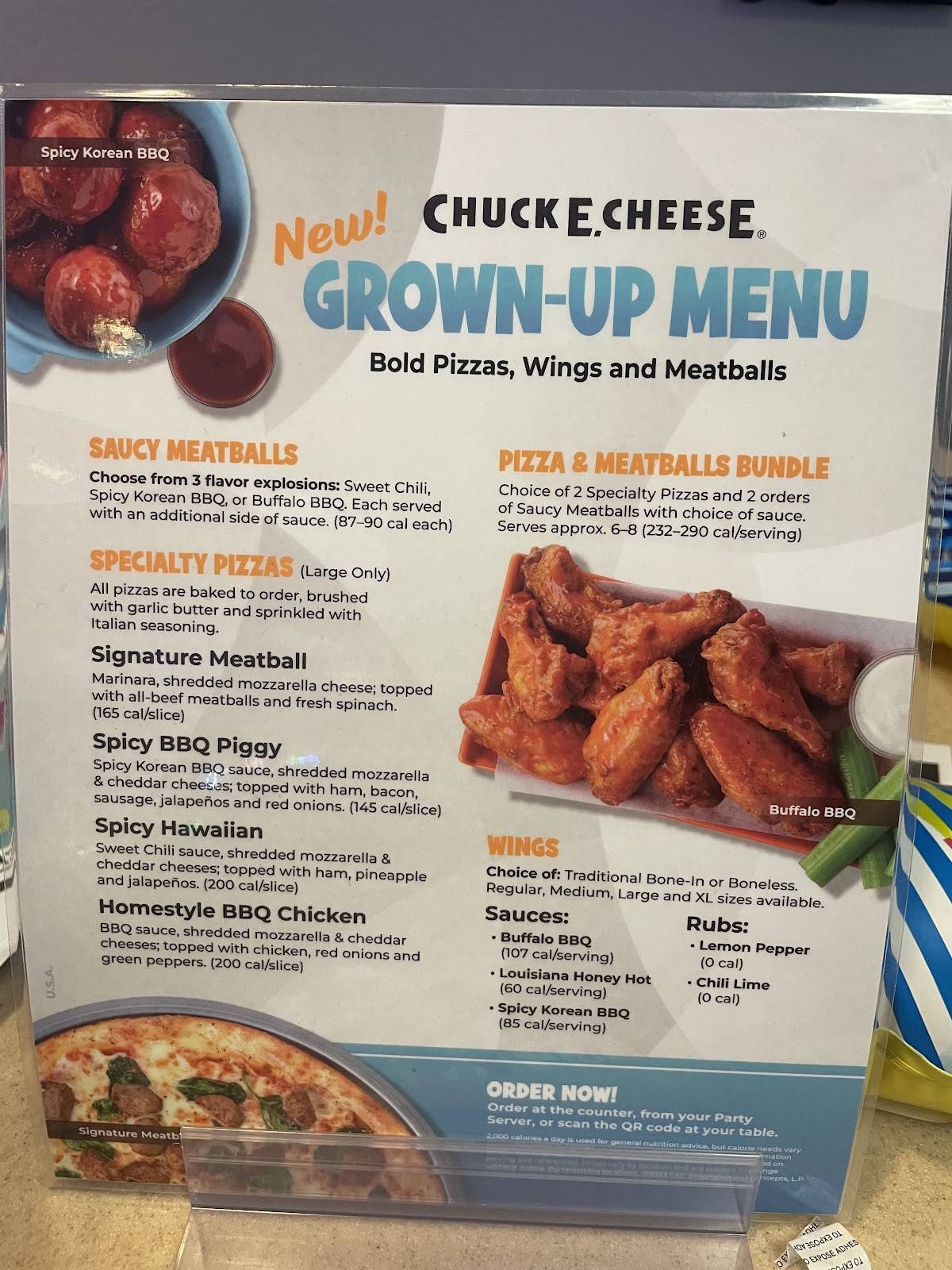 Menu at Chuck E. Cheese pizzeria, Visalia, W Noble Ave