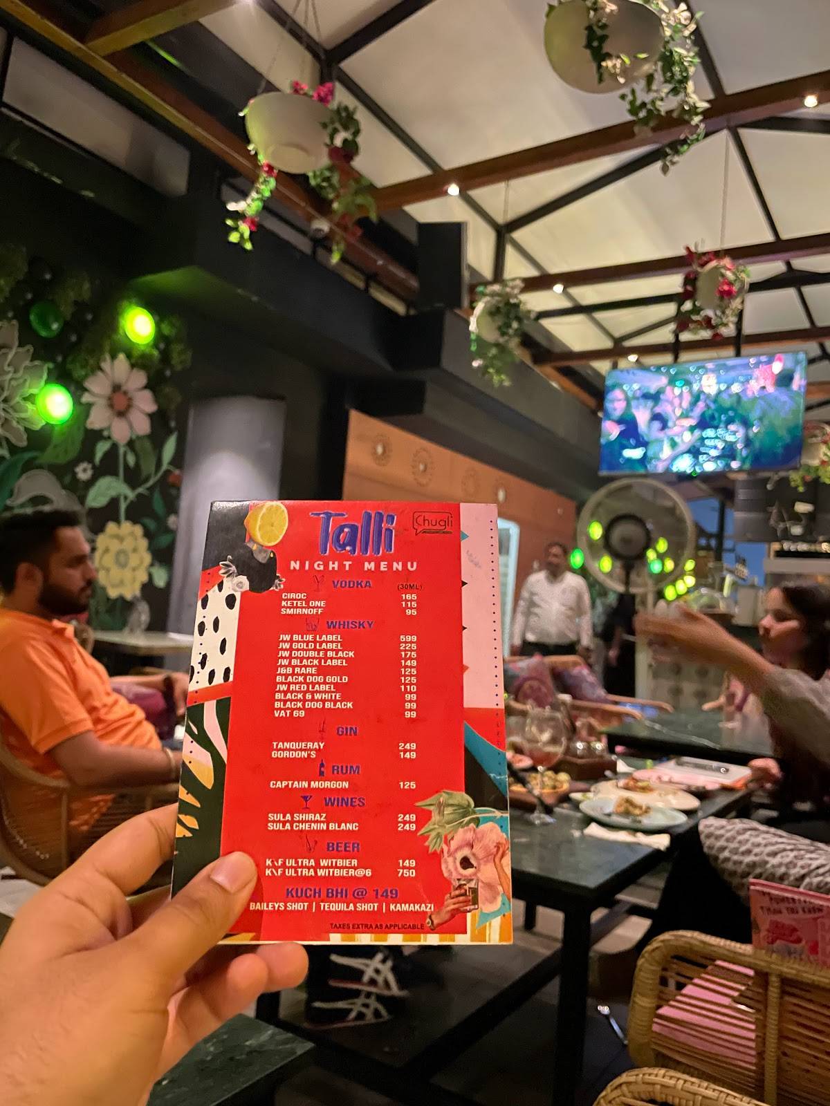 Menu at Chugli, Panchkula