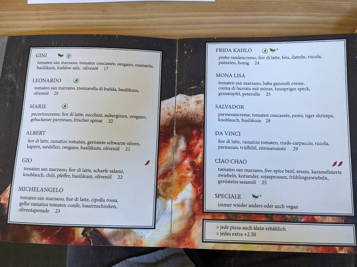 Menu at Ciao Chao, Samedan