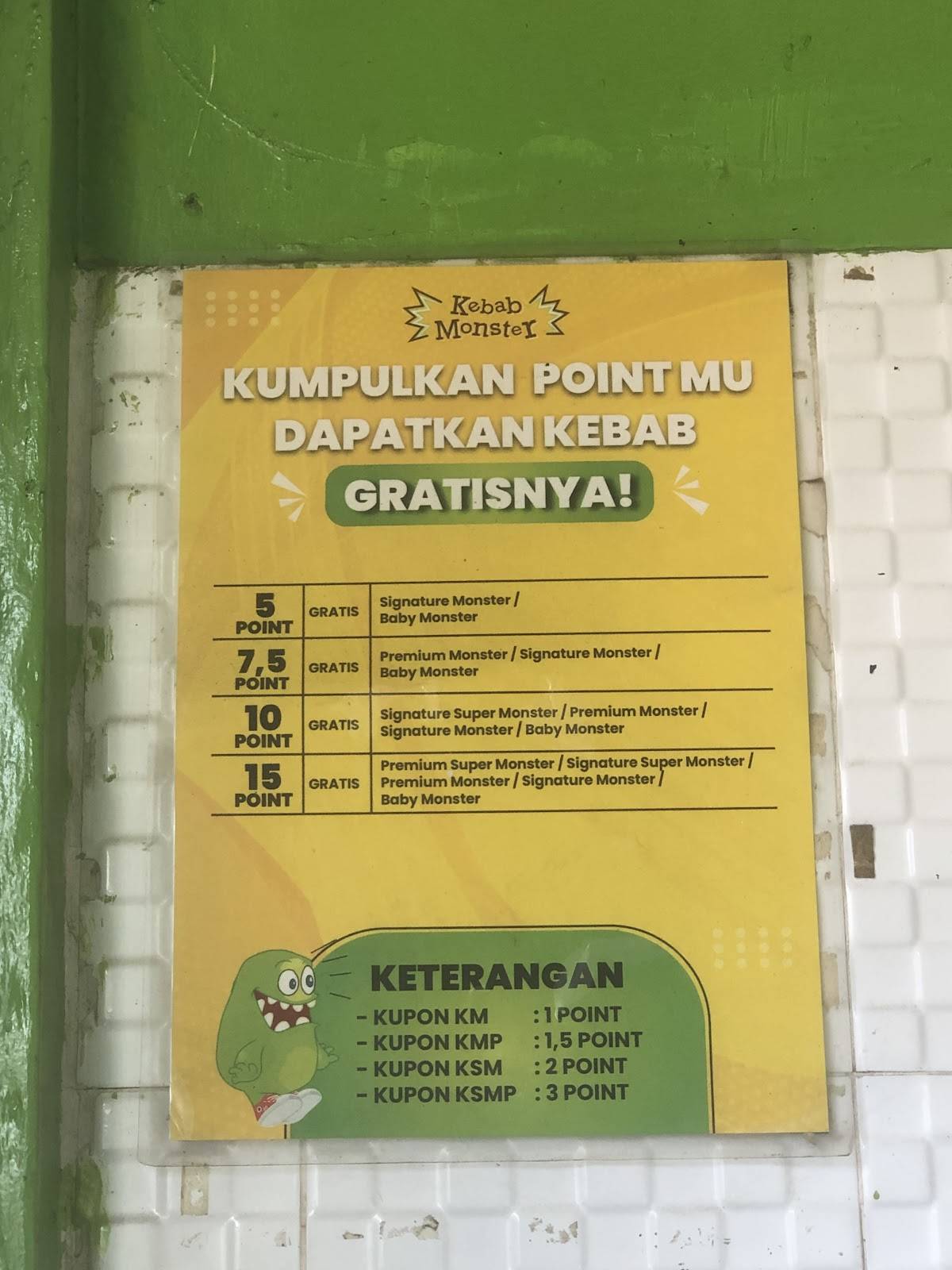 Menu at Kebab Monster Dramaga, Cikarawang