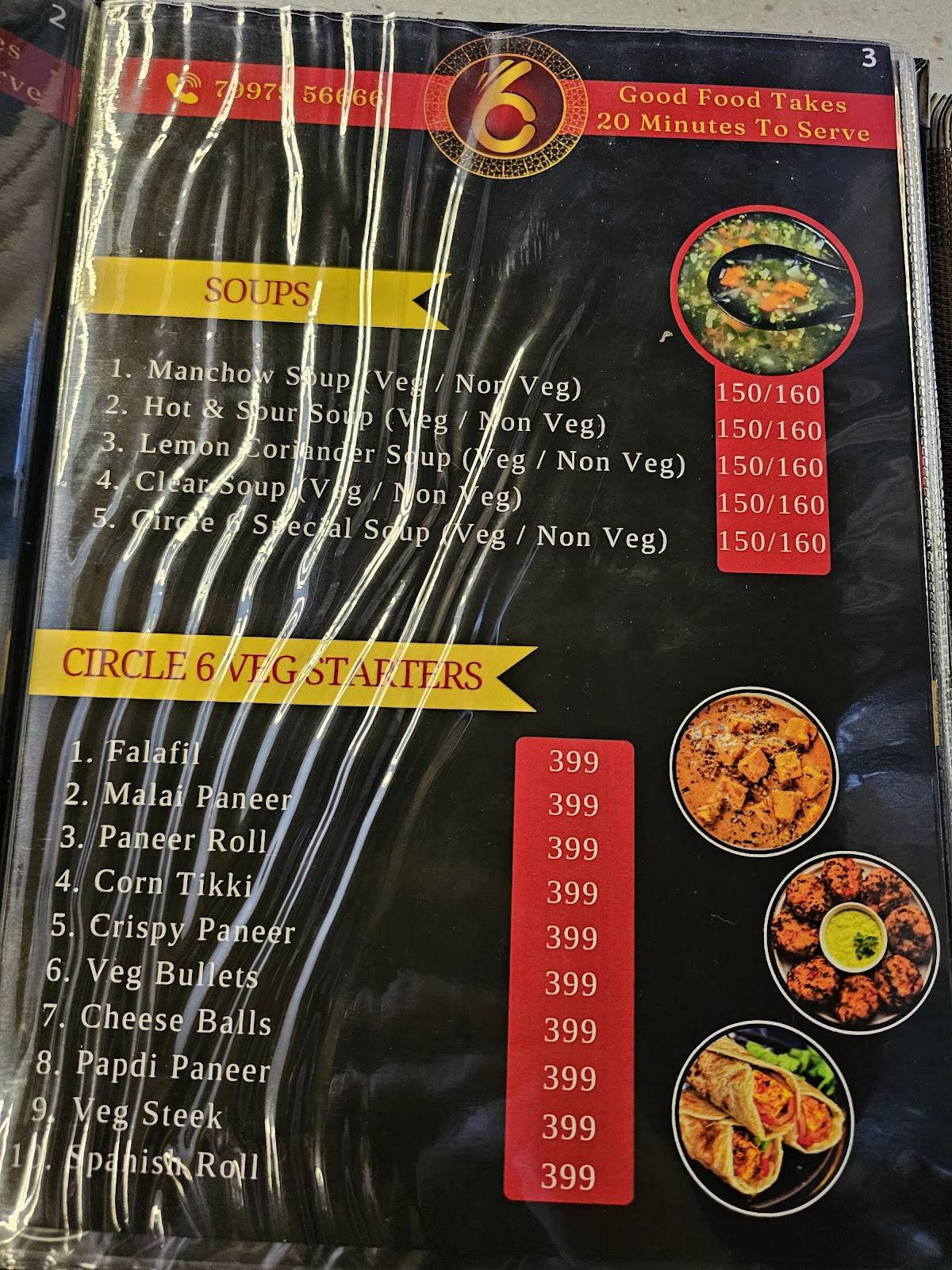 Menu at Circle 6 Restaurant & Café, Hyderabad