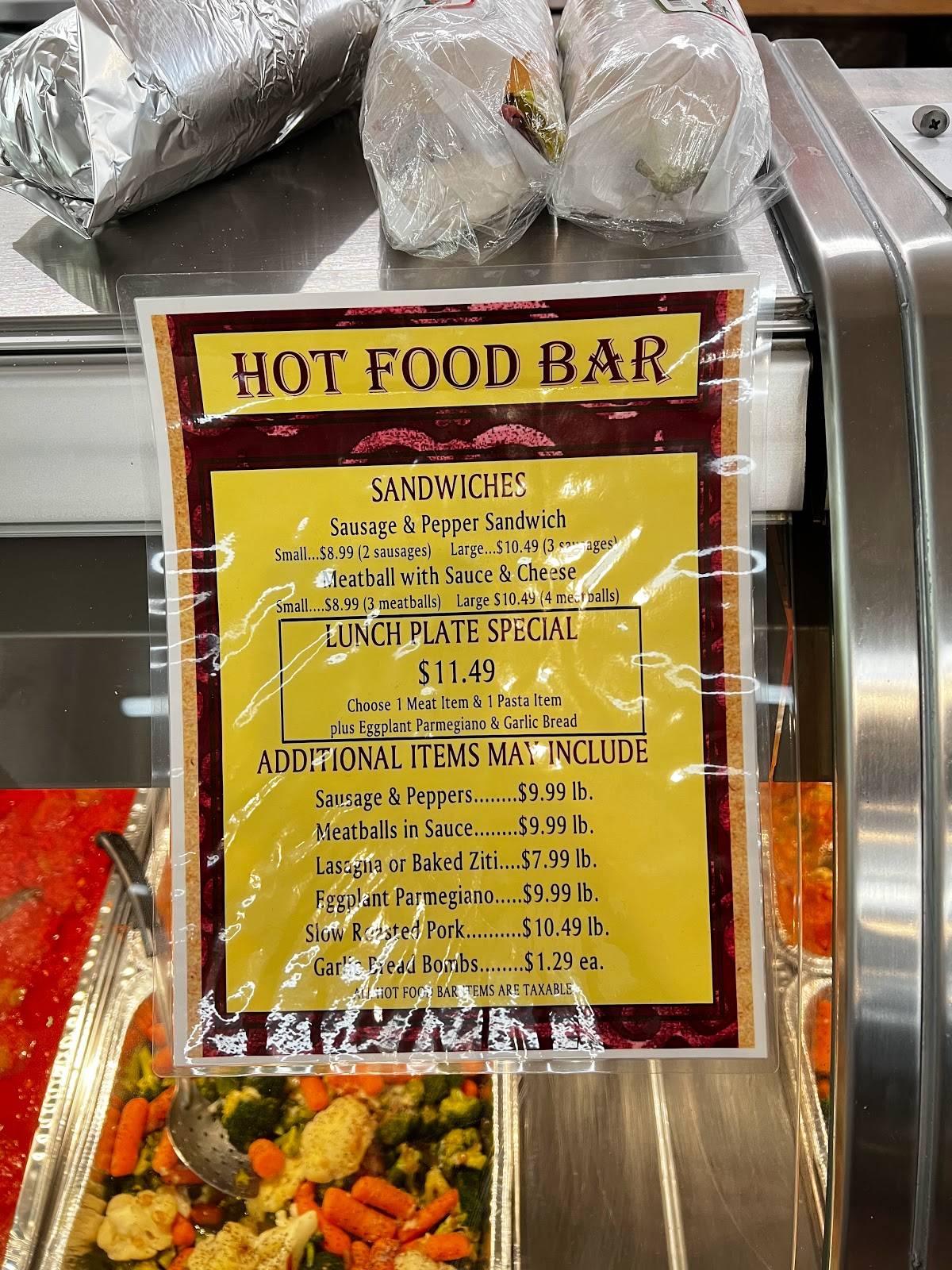 Menu at Claro's Italian Market restaurant, San Gabriel