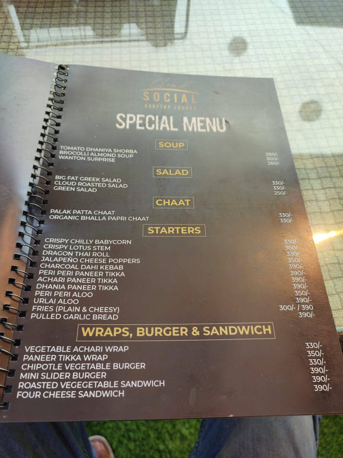 Menu at CLUB AERIES - SKYBAR & KITCHEN, Kolkata, Spencer's 6thFloor terrace