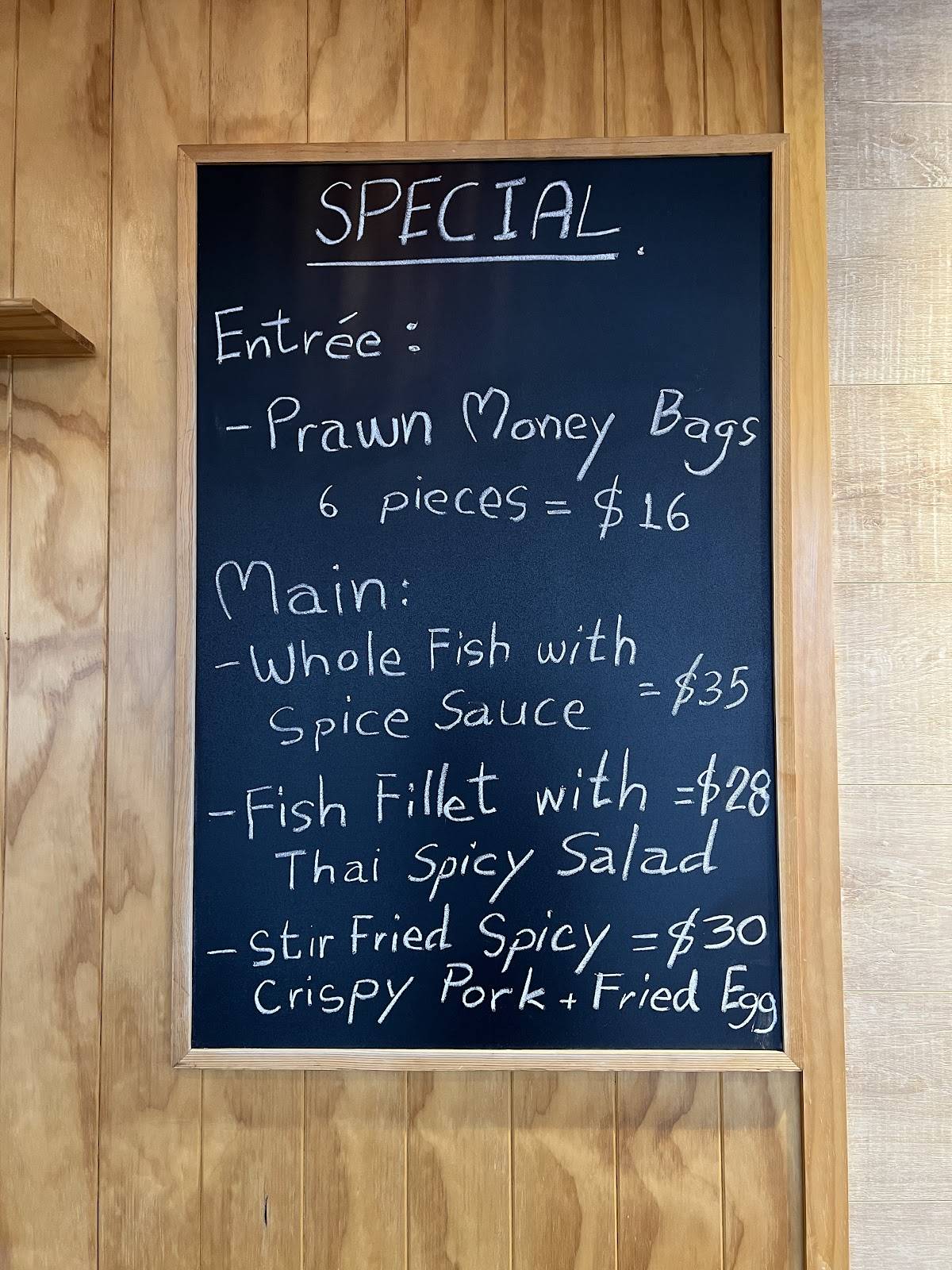Menu at Cô Ba Restaurant, Christchurch