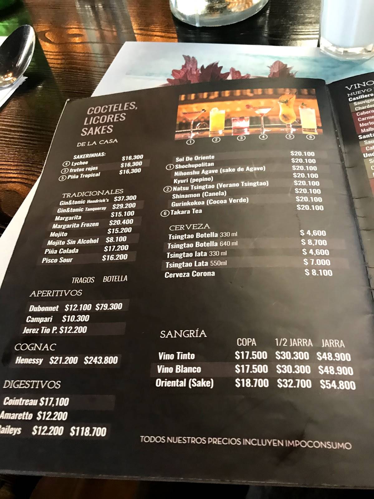 Carta del restaurante Coctel del Mar, Bogotá, Av. Cra 19 #123-26