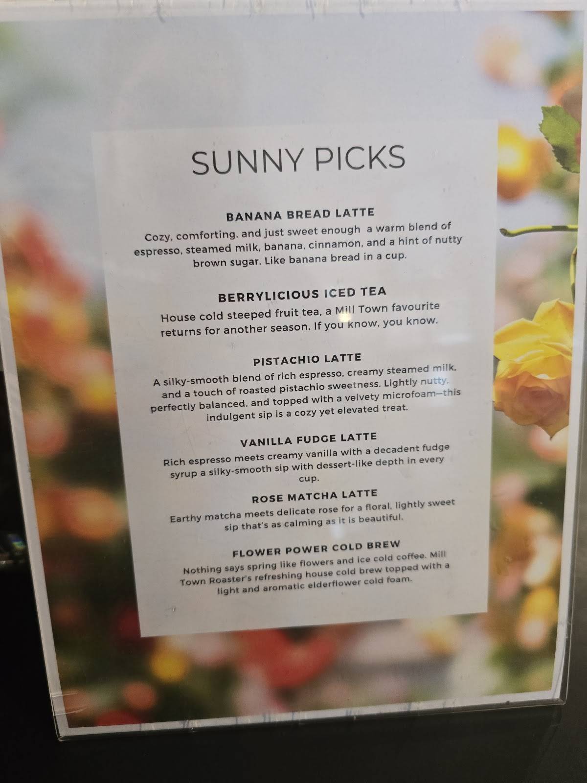 Menu at Coffee Mill Restaurant, Fredericton, Smythe St