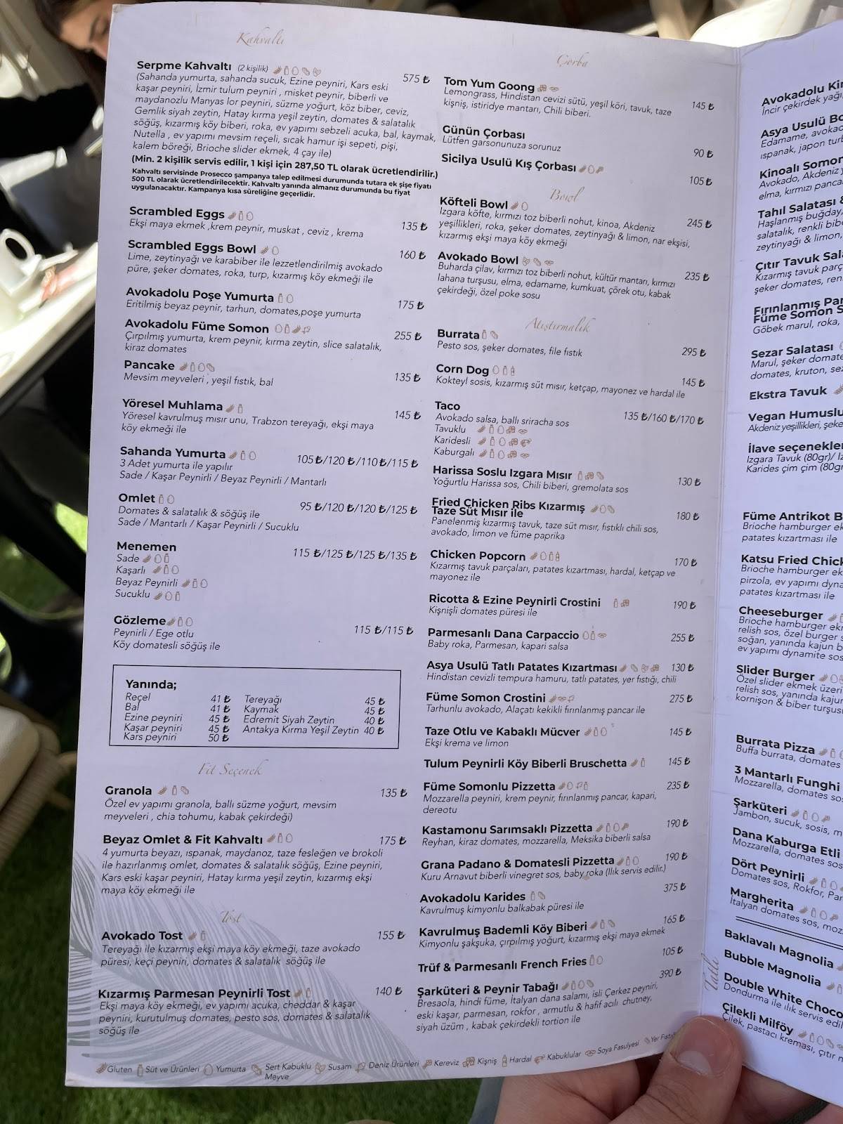 Menu at Cookshop Arka Bahçe Etiler Villa, Istanbul