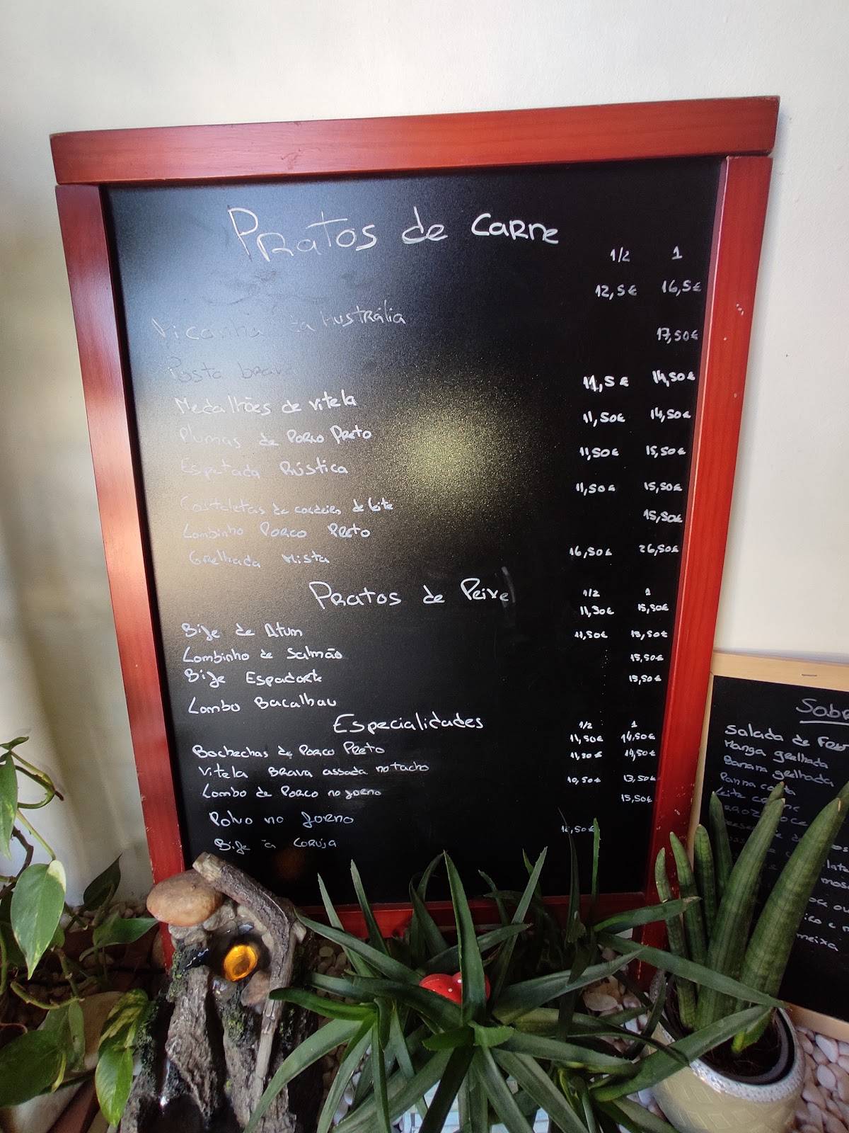 Carta del restaurante Coruja Chef, Coruche