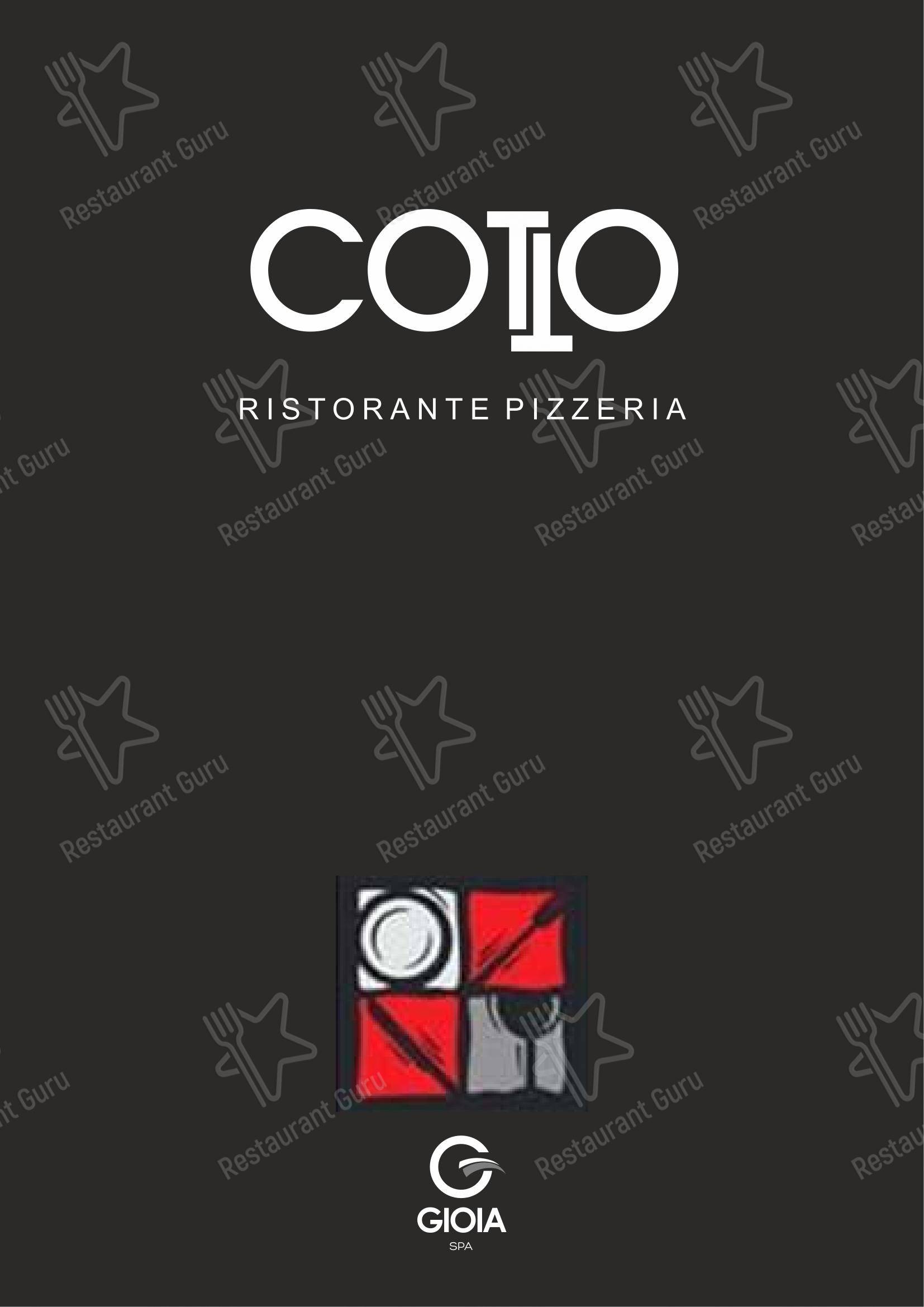 Speisekarte von Cotto Restaurant, ROM