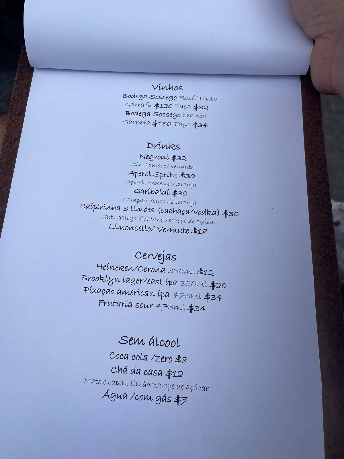 Menu em Cozinha dos Ferrari restaurante, São Paulo