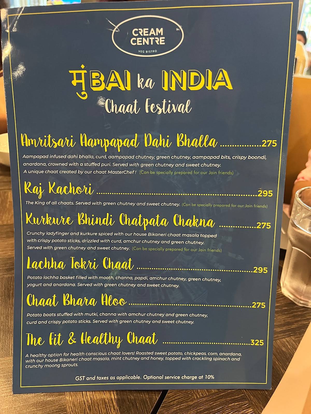 Menu at Cream Centre Fun Republic Mall Andheri West, Mumbai, shah ...
