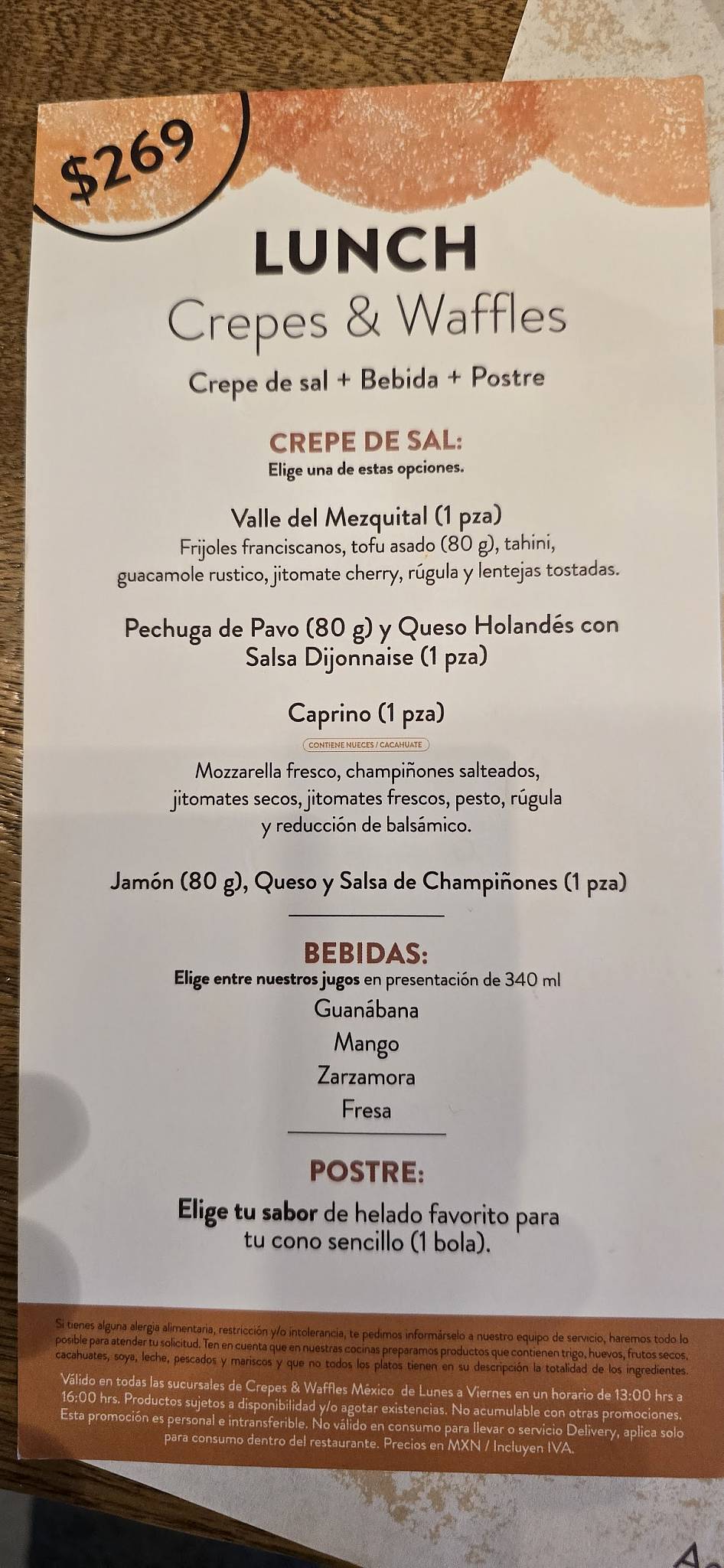 Carta del restaurante Crepes & Waffles, Naucalpan del Juárez, Cto ...