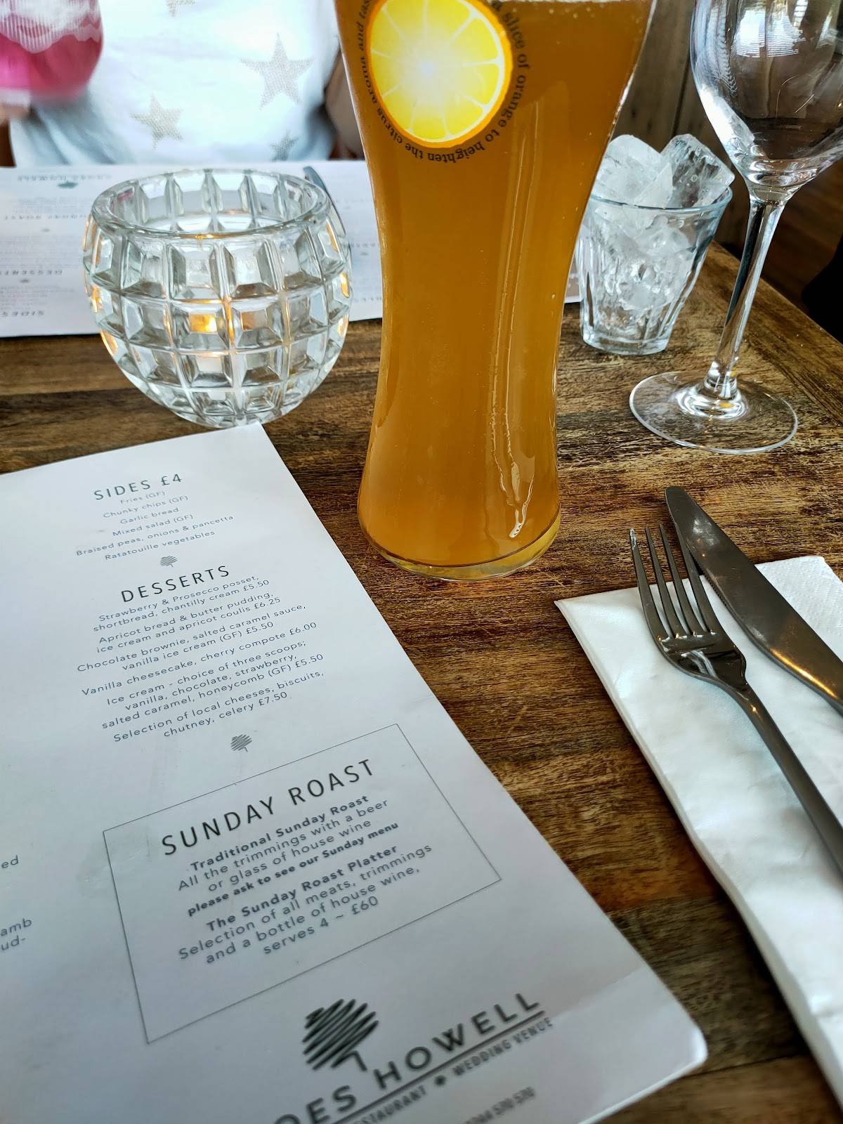 Menu at Croes Howell Restaurant & Bar, Wrexham