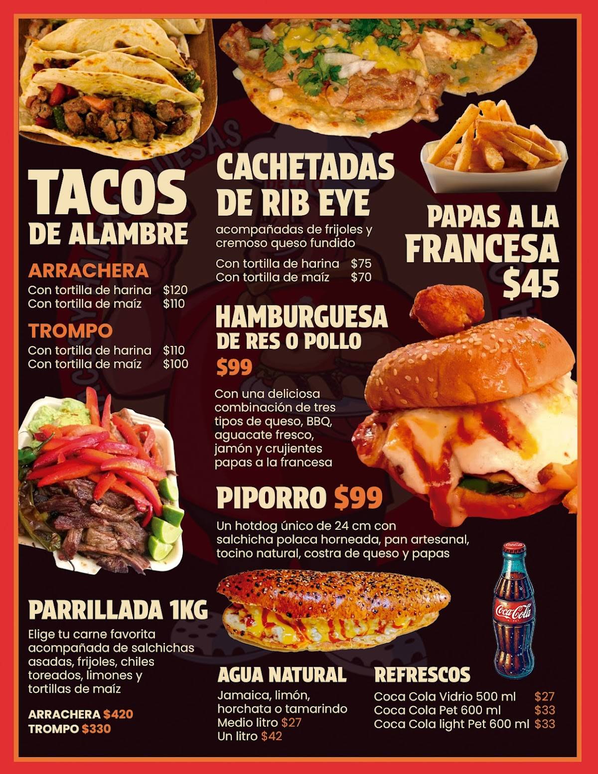 Menu at DE LA O Tortas Tacos y Hamburguesas restaurant, Ciudad Apodaca ...