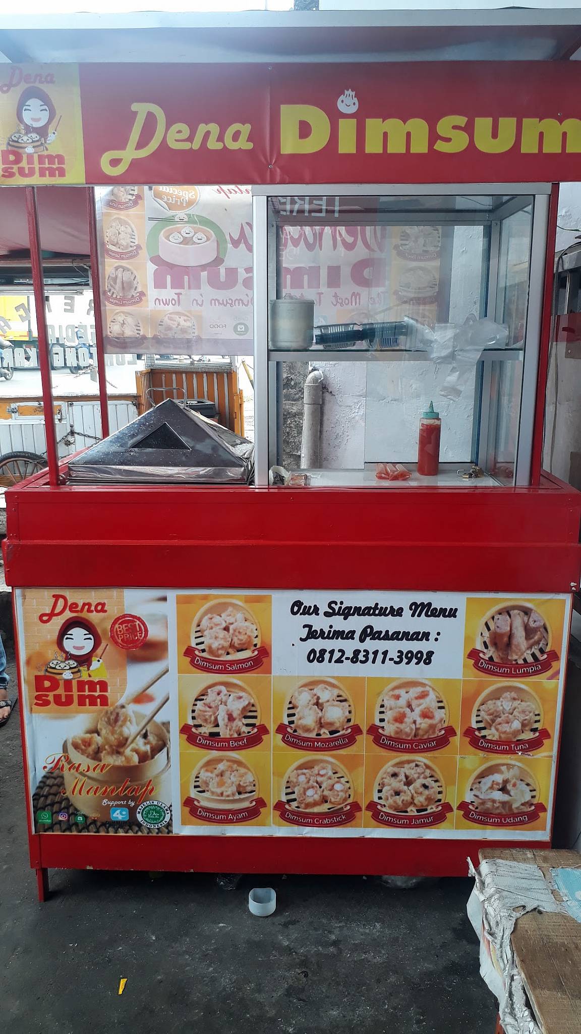 Menu at DENA DIMSUM cafe, Leuwimalang