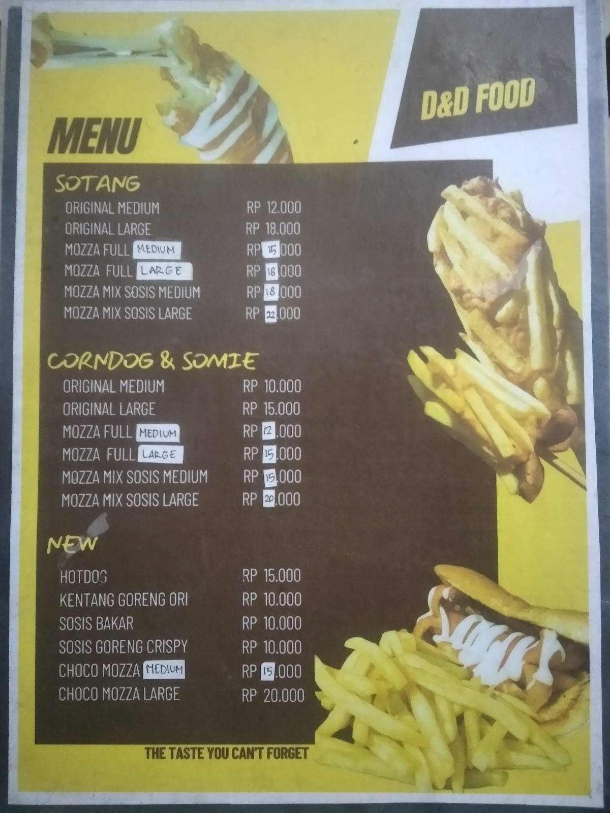 Menu at DNA Tobokki restaurant, Bekasi Regency