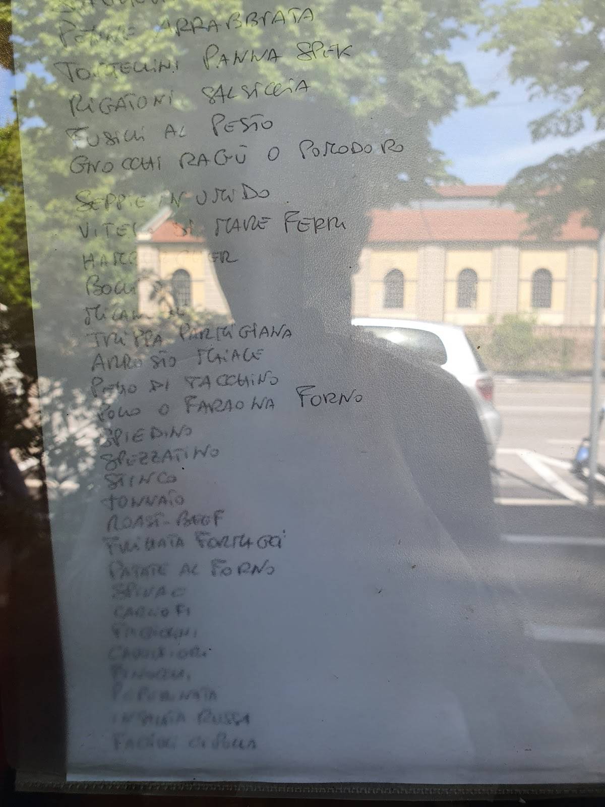 Menu da Da Pippo ristorante, Padova, Via Gattamelata