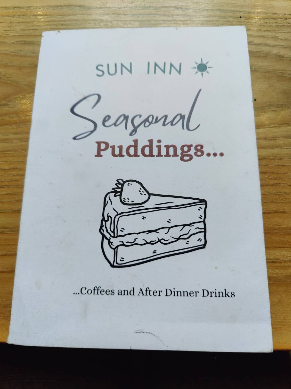 Menu at The Sun Inn pub & bar, Dalkeith, Lothian Bridge