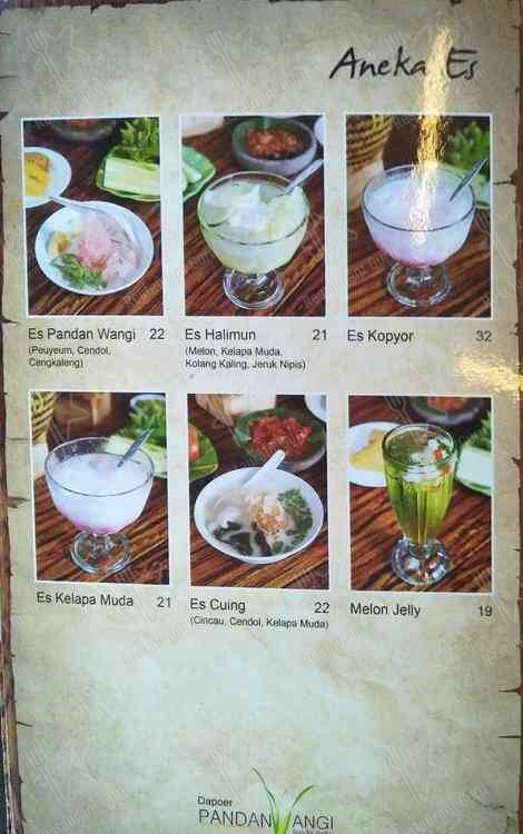 Menu at Dapoer Pandan Wangi - Patuha restaurant, Bandung, Jl. Patuha No.38