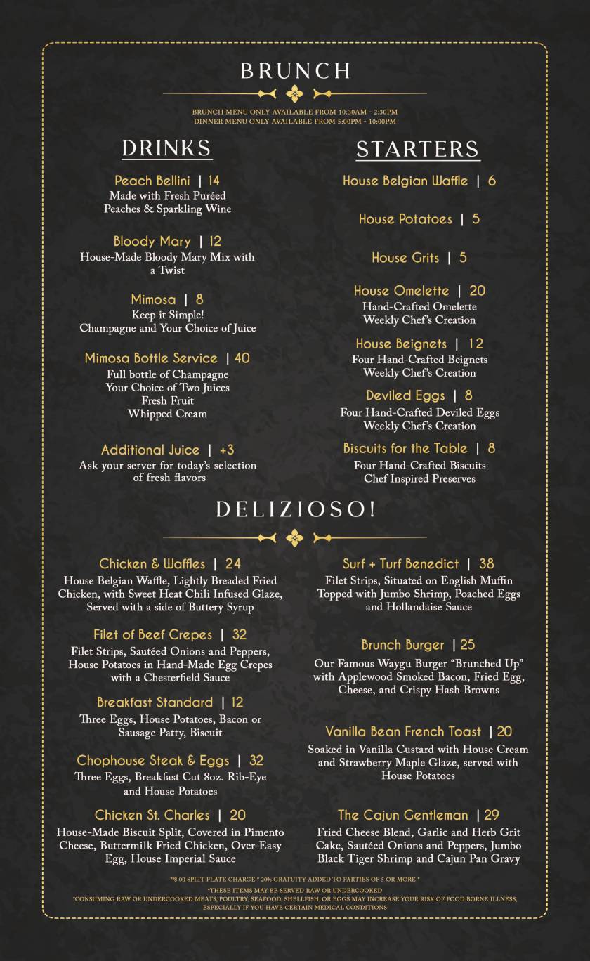 Menu at Decanter International Chophouse steakhouse, Albany