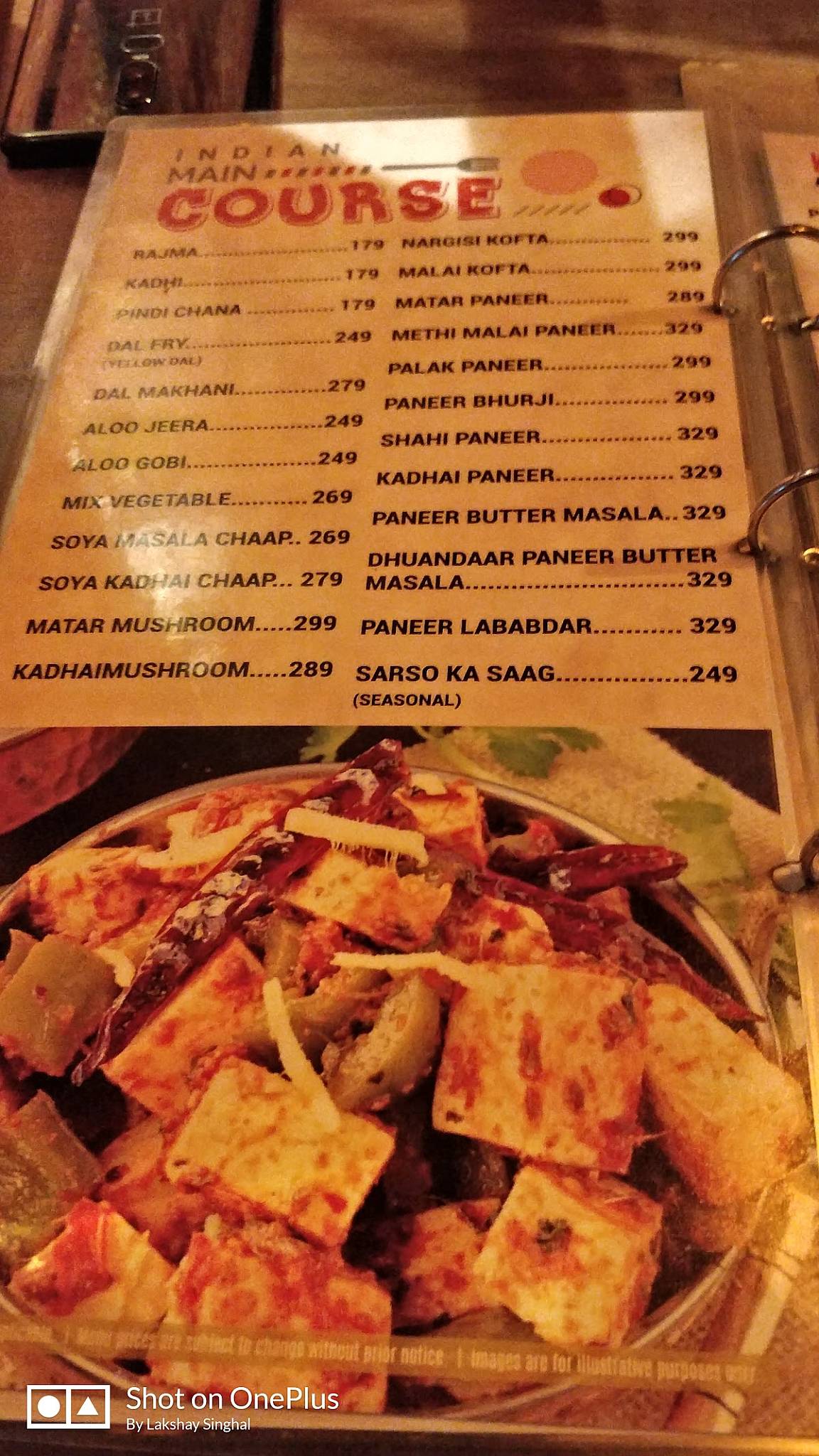 Menu at Kake Di Rasoi Rohini, Delhi, pillar no 397