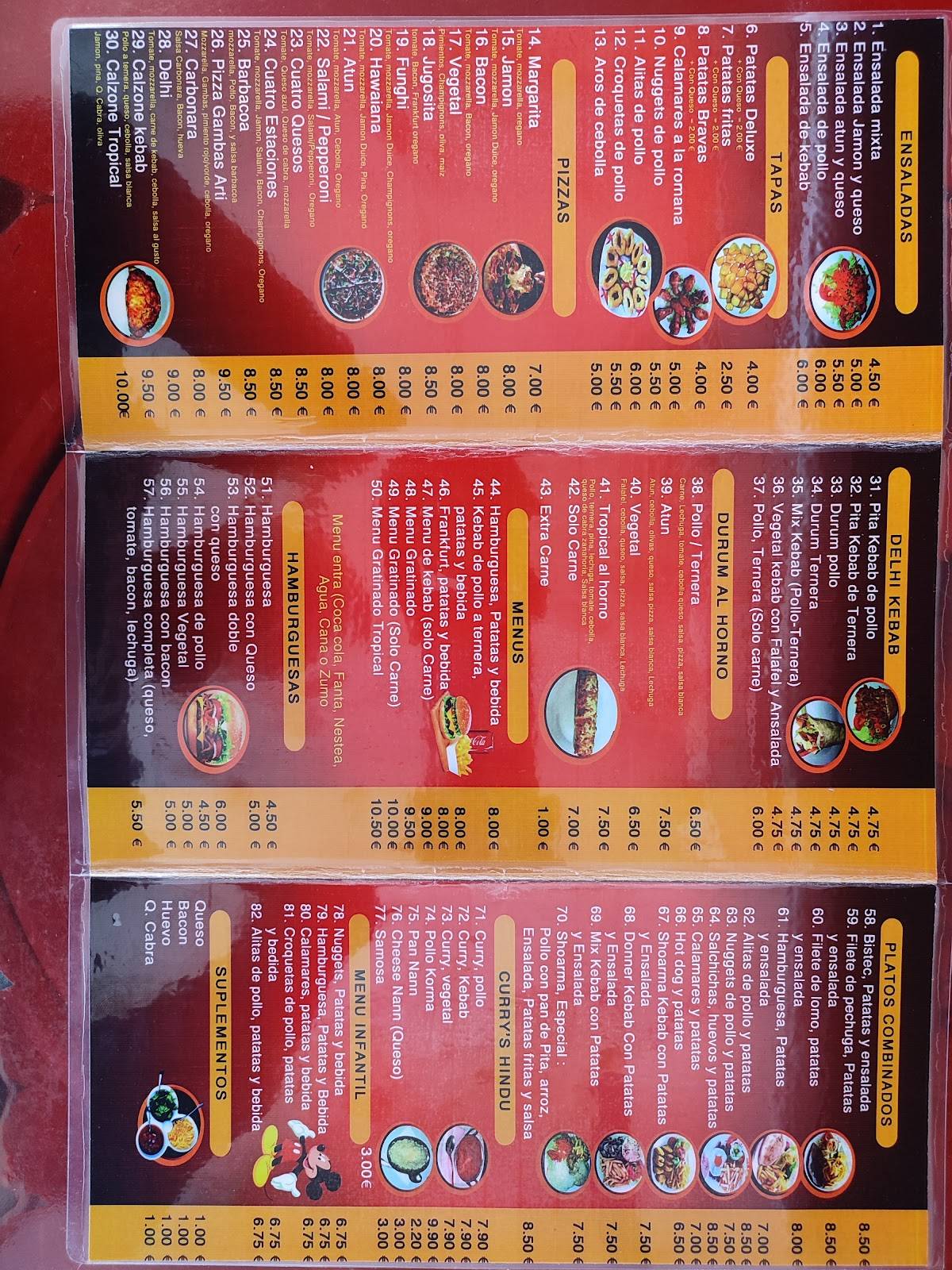 Menu At Delhi Kebab House Restaurant Vila Seca