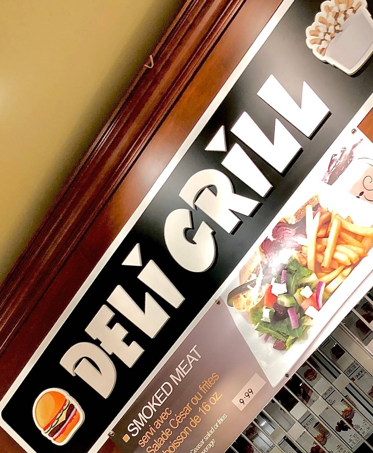 Menu at Deli grill restaurant, Montréal