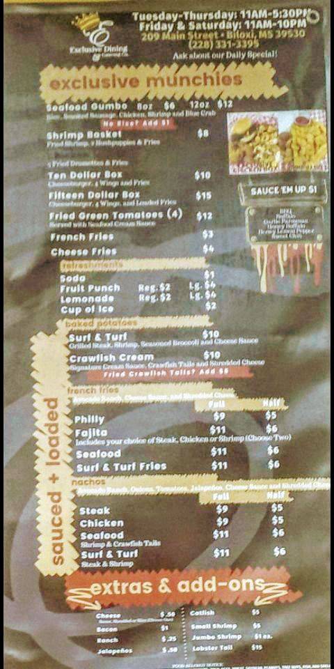 Menu at Dem Dam Burgers - Biloxi, Ms restaurant, Biloxi