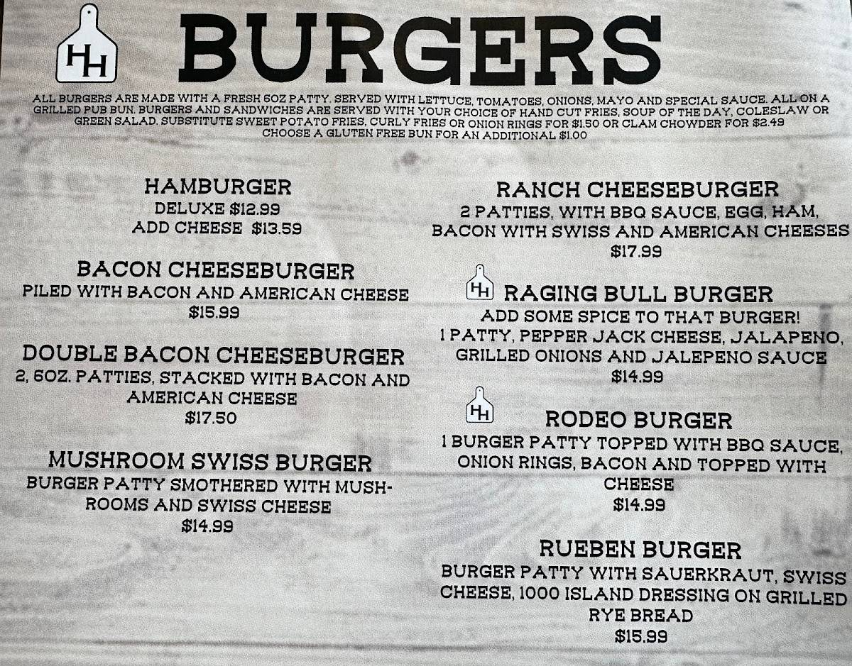 Menu at Hungry Heifer Diner desserts, Raymond