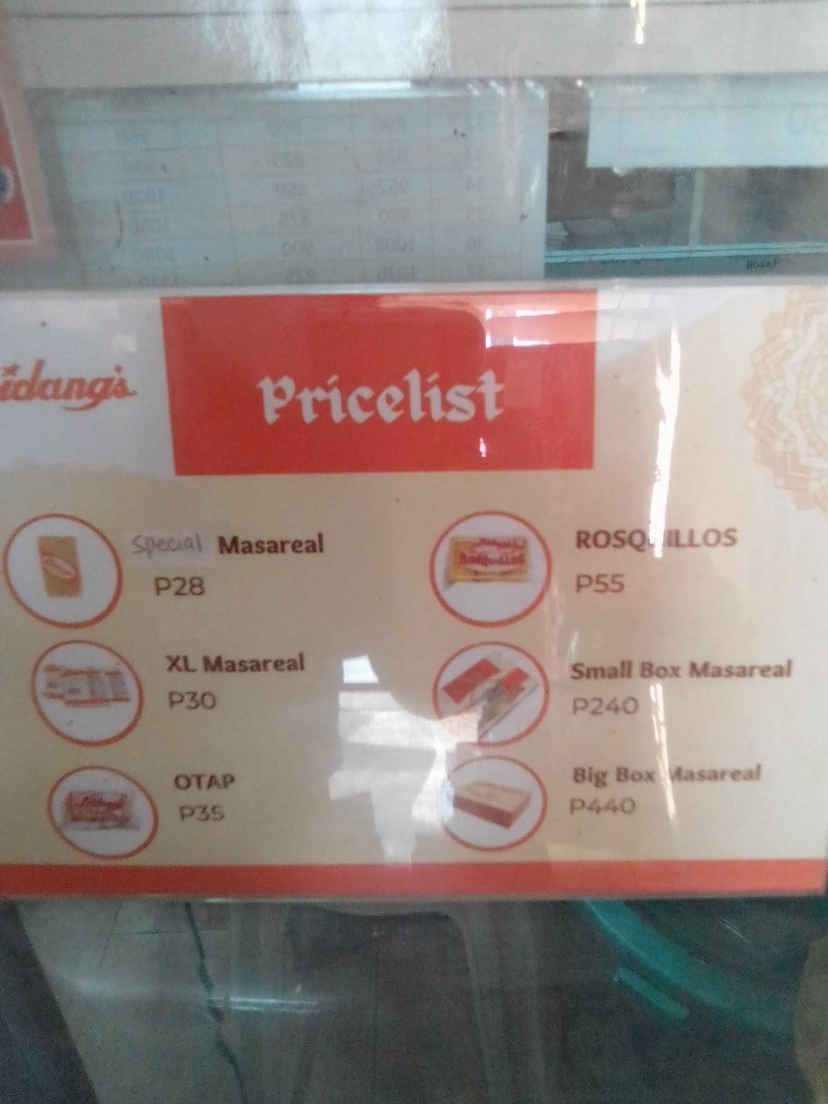 Menu at Didang's Delicious Masareal, Mandaue City