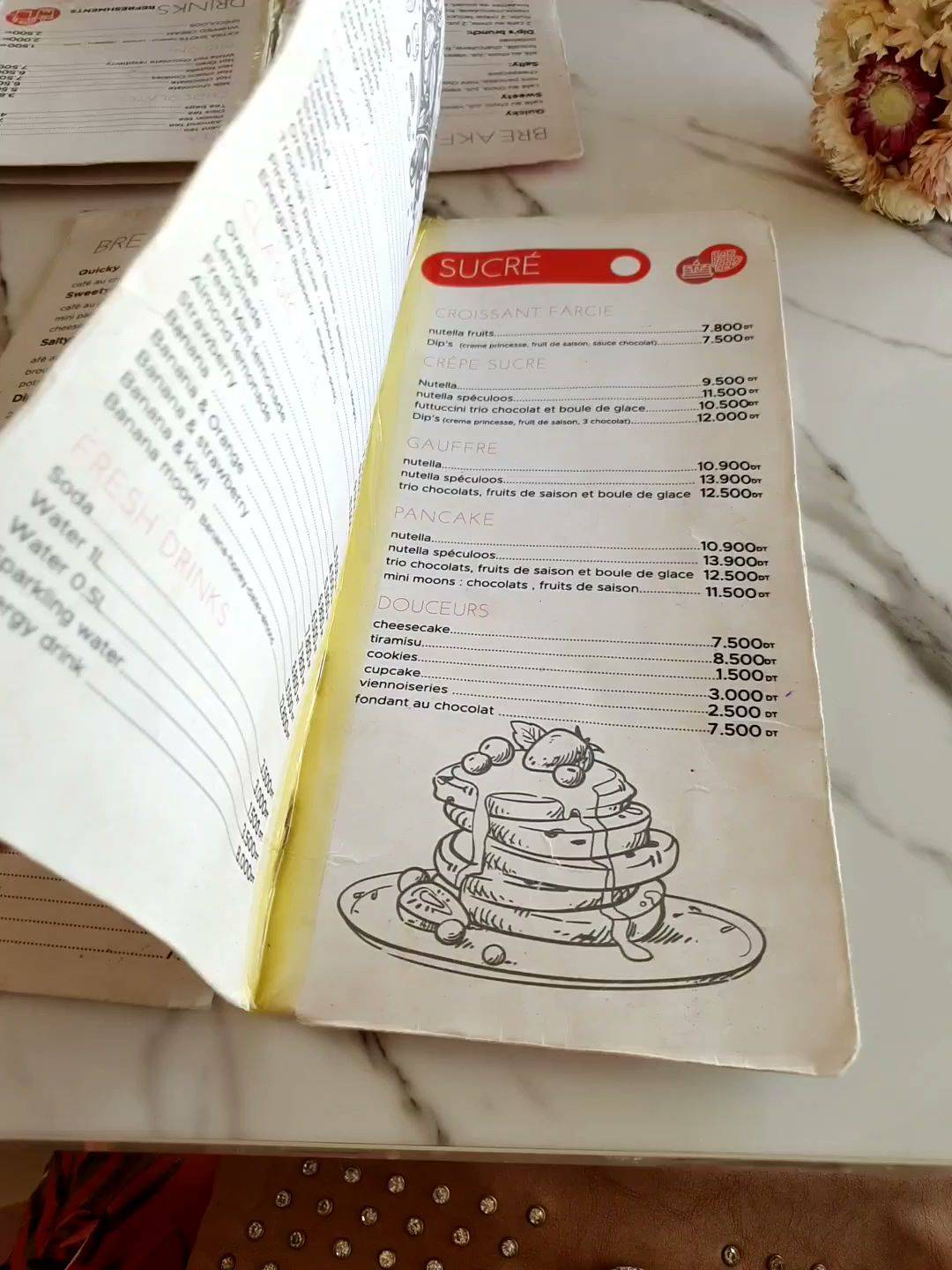 Menu au Dip's Café & Resto, Sousse