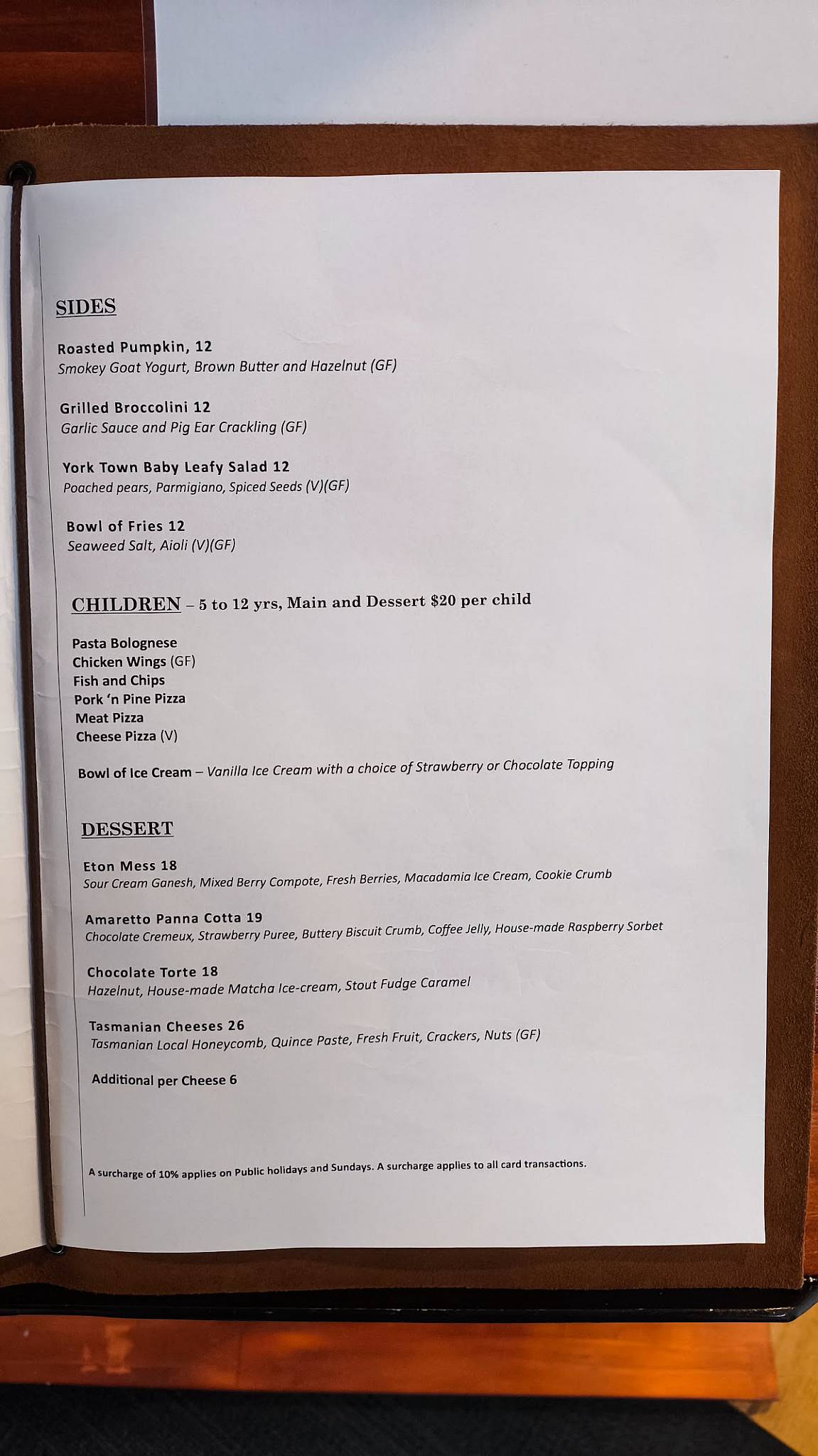 Menu at Discovery Resorts - Cradle Mountain Hellyers Restaurant, Cradle ...