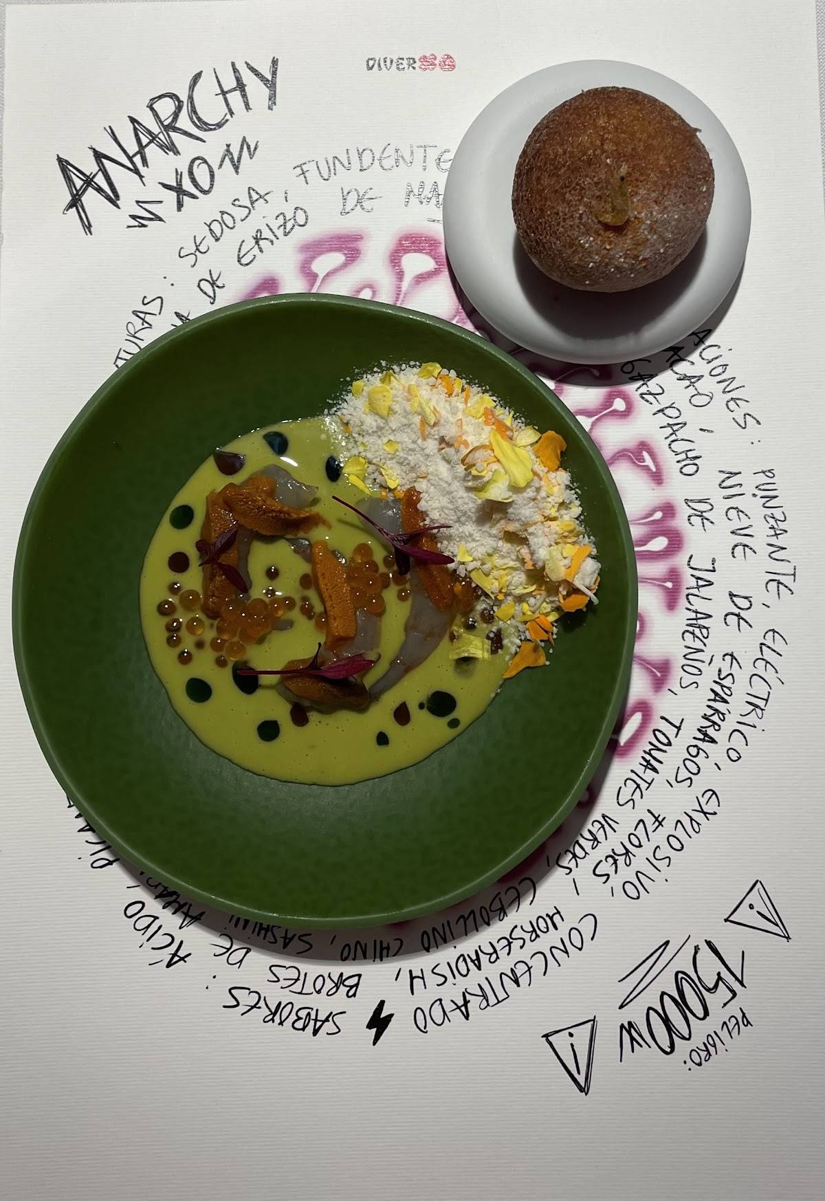 Carta del restaurante DiverXO, Madrid, NH Eurobuilding