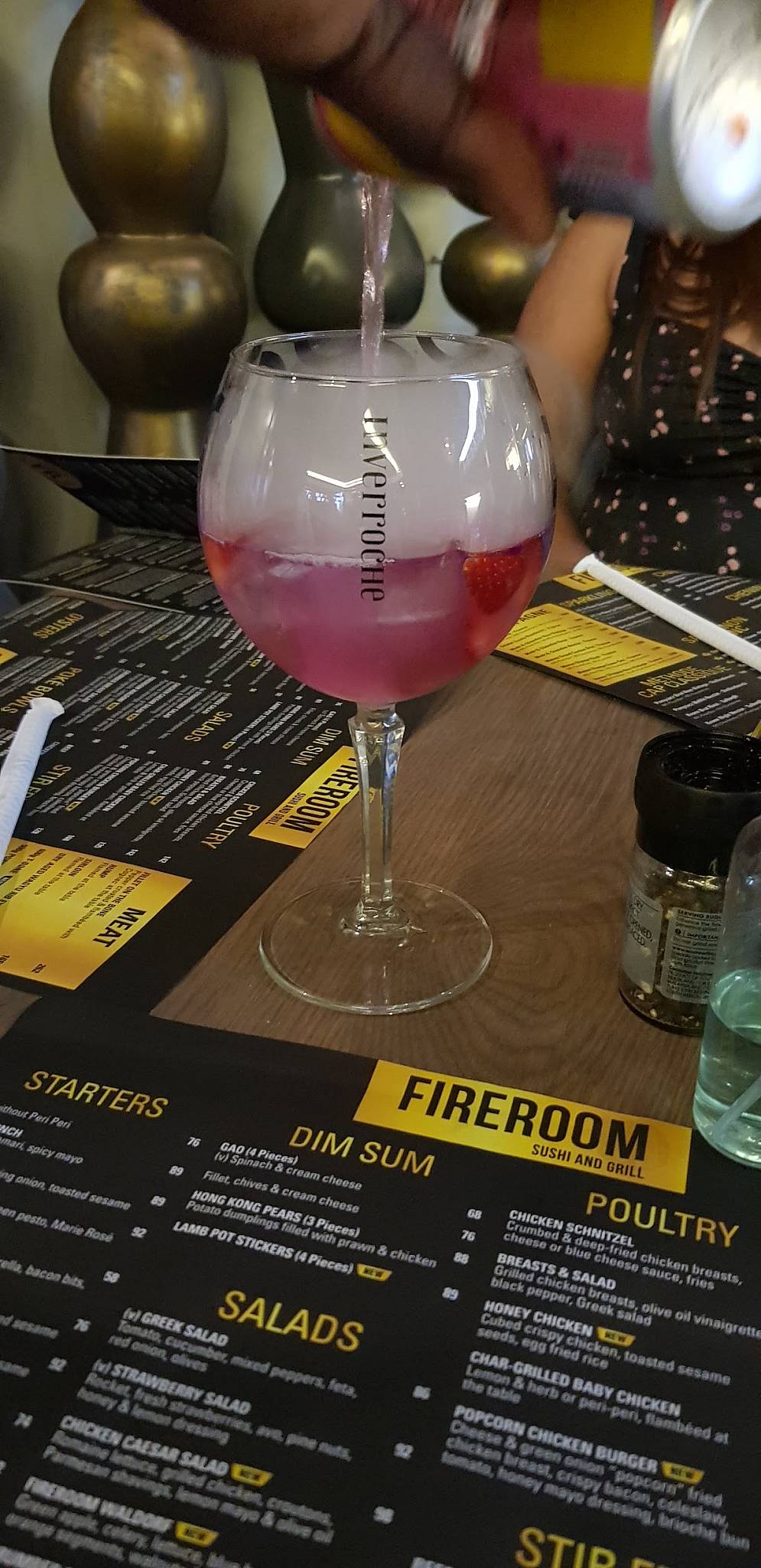 Menu at Fireroom Zimbali restaurant, Dolphin Coast