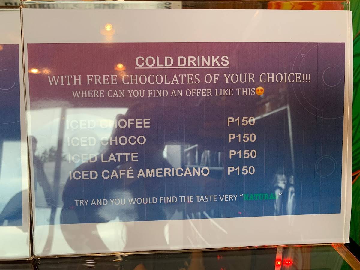 Menu at Don Ricardo’s Chocolate Shop, General Santos City