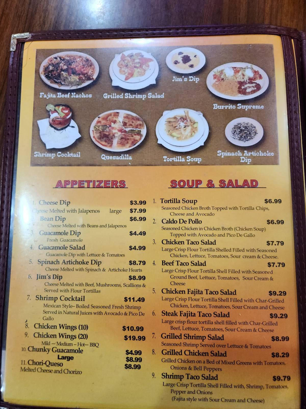 Menu at Dos Copas Mexican Grill restaurant, Madisonville