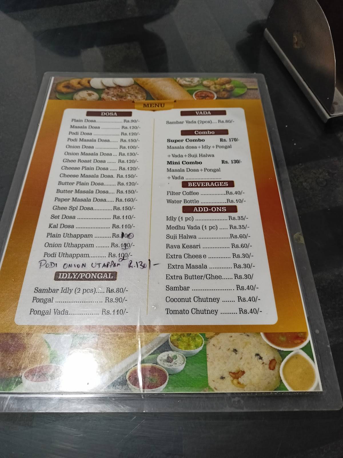 Menu at Dosa Express Namma Chennai, Guwahati