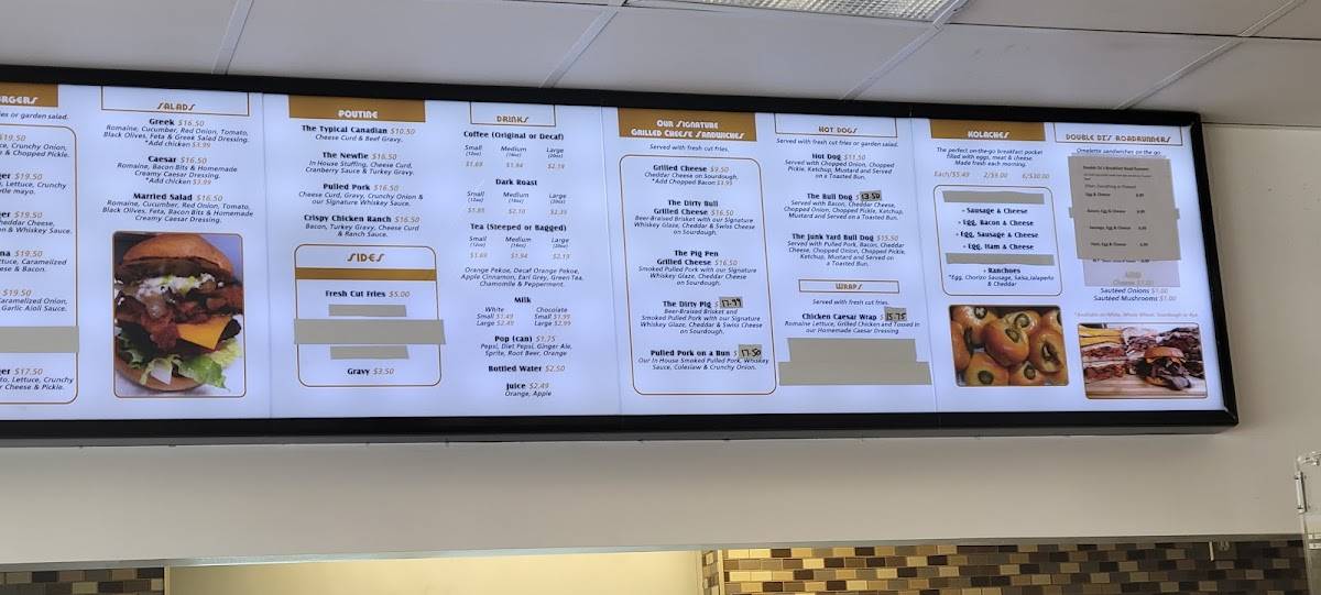 Menu at Double Dz's restaurant, Peterborough