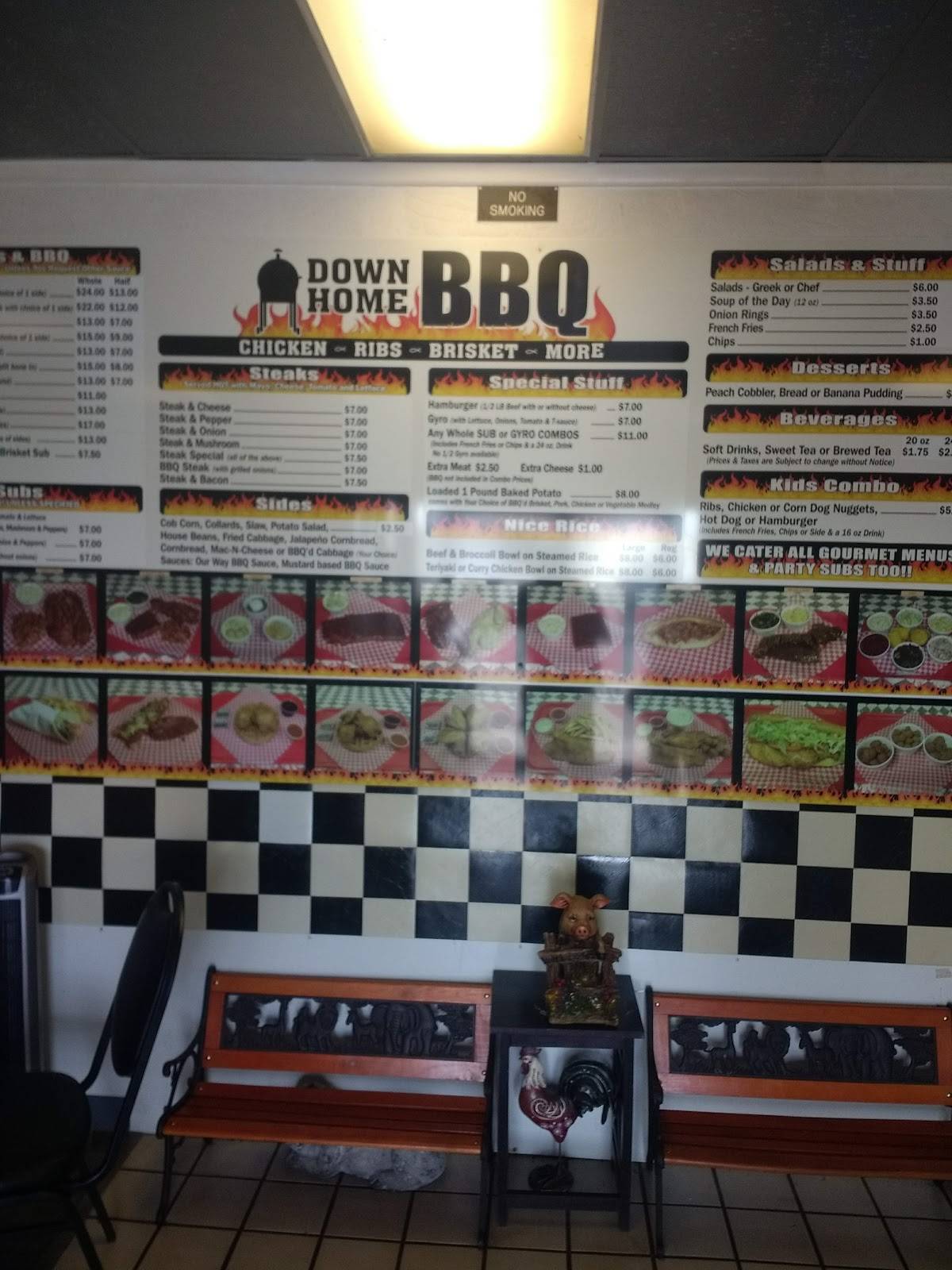 Menu at Down Home BBQ, Sierra Vista