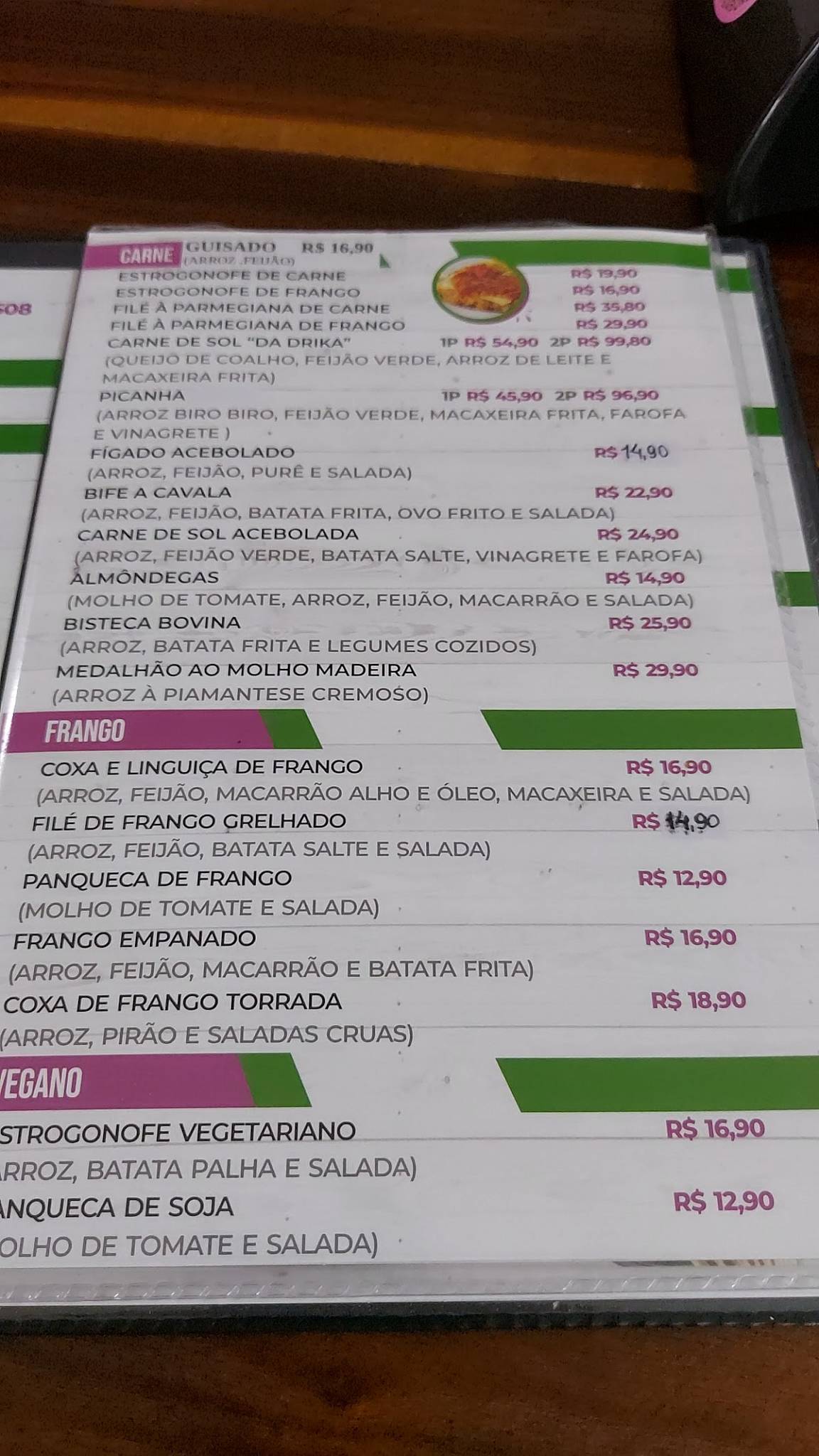 Menu em Drika Sabores restaurante, Natal