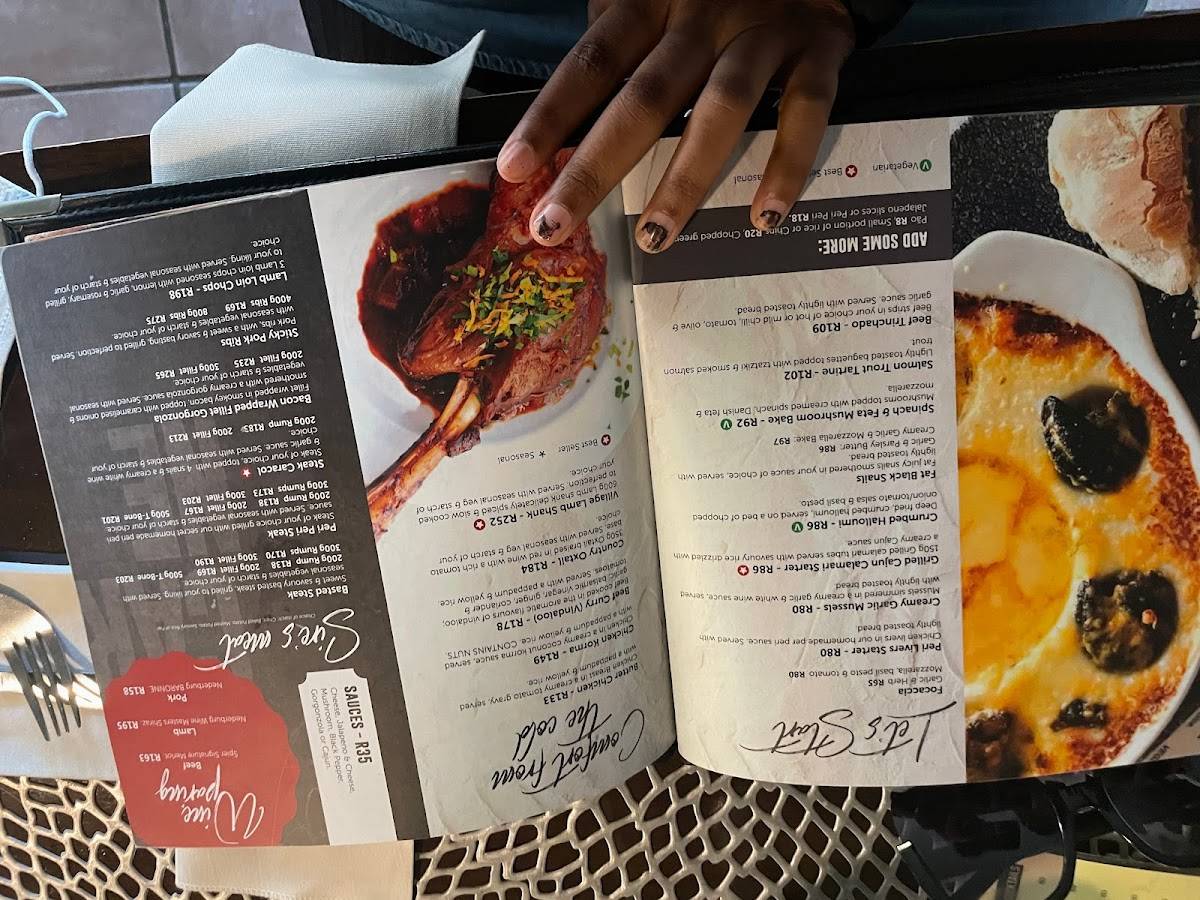 Menu at The Coachman Restaurant, Dullstroom