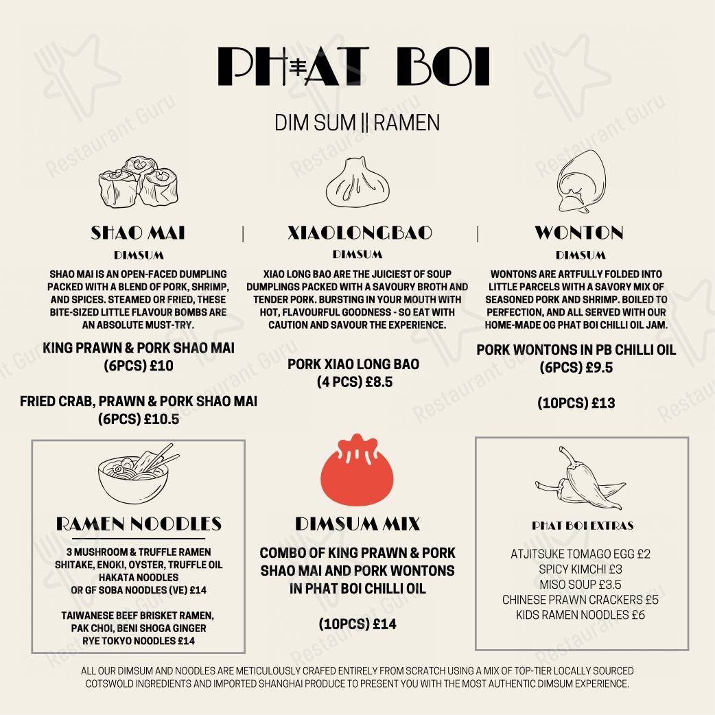 Menu at Dunkertons Park restaurant, Cheltenham