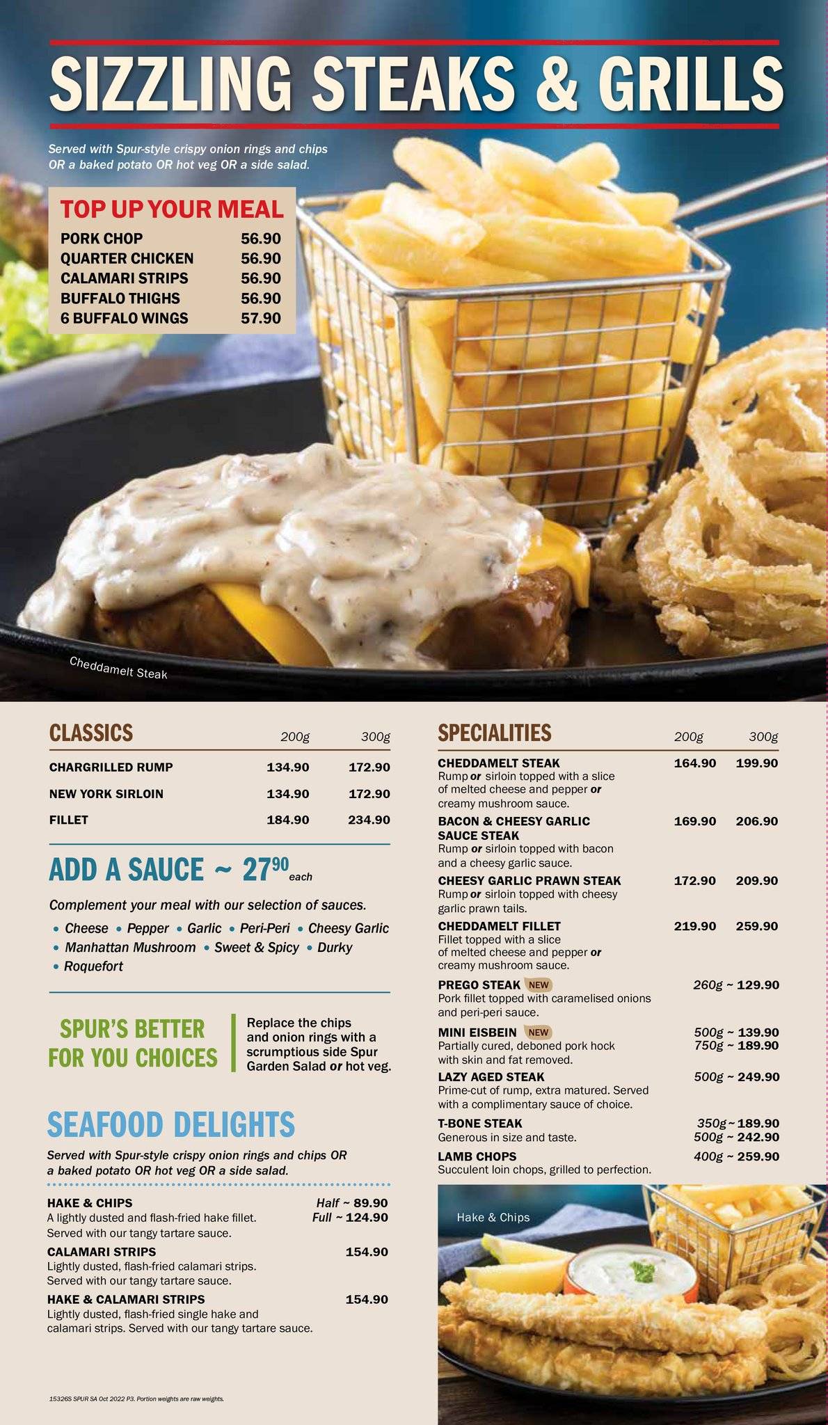 Menu au Grand Canyon Spur restaurant, Pinetown, Sandy's Centre Cnr ...