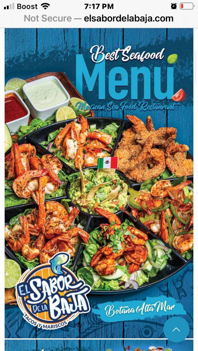 Menu at EL SABOR DE LA BAJA OKC restaurant, Oklahoma City