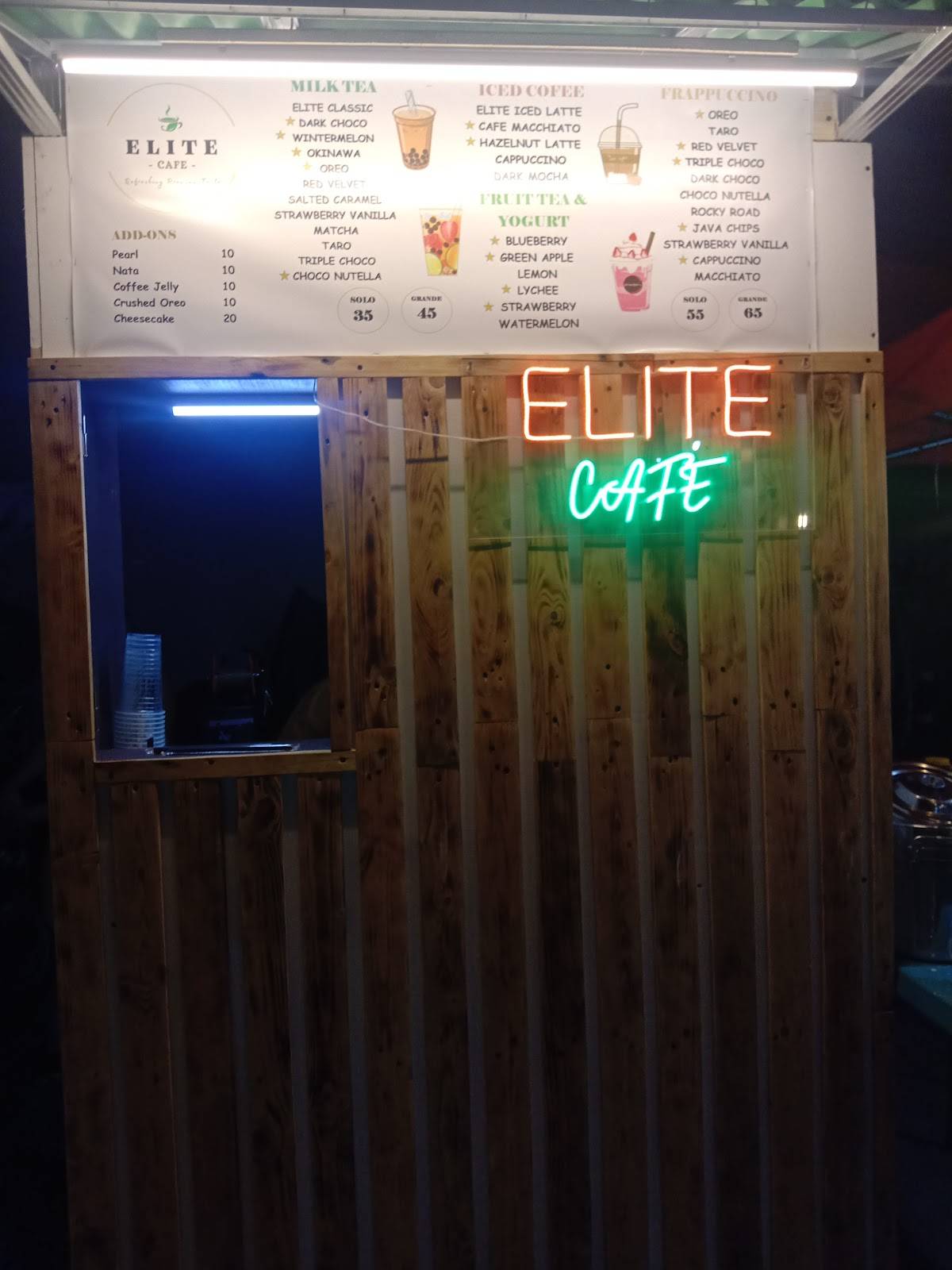 Menu at ELITE CAFE, Caloocan